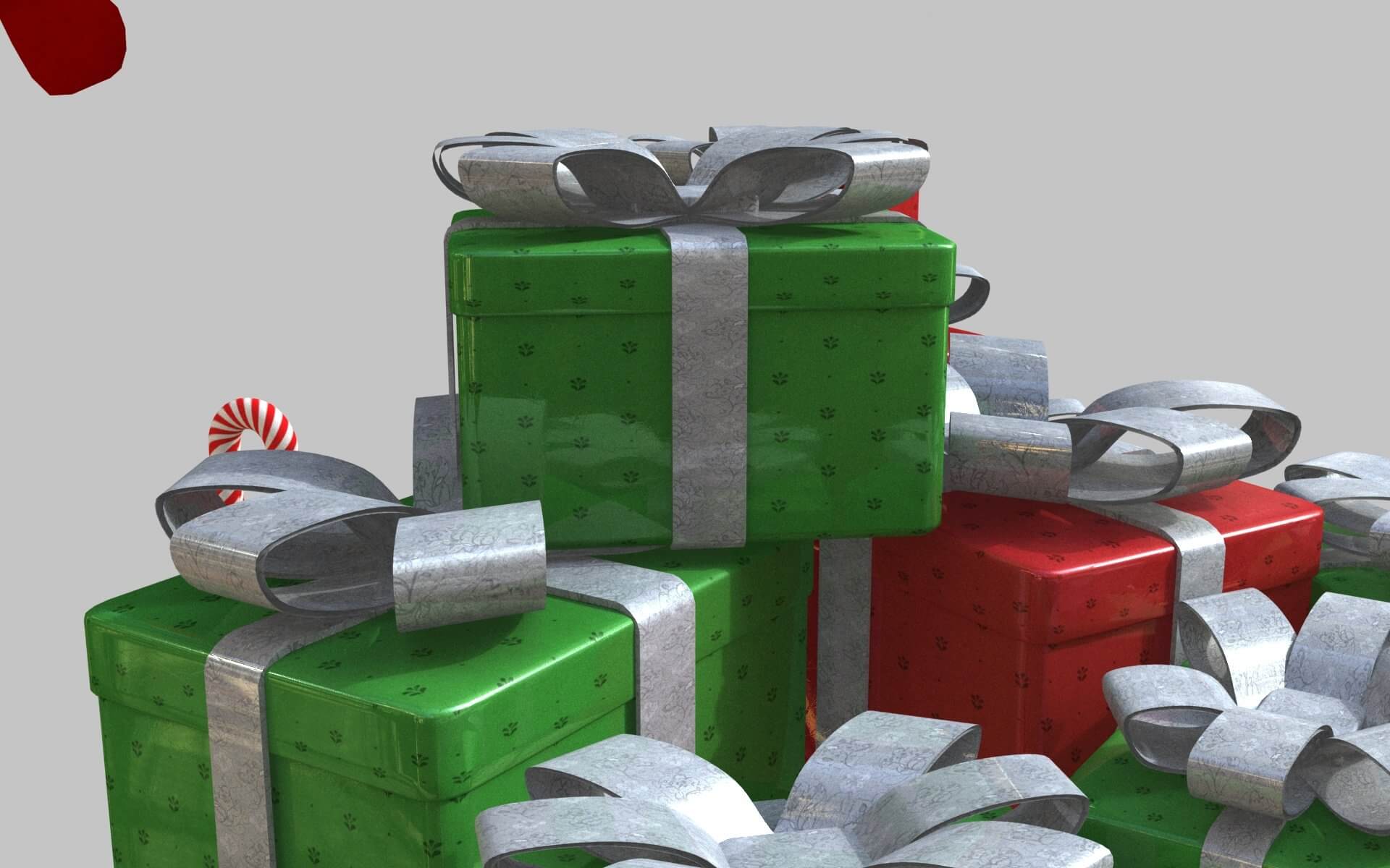 Gift Box Red - 3D Model by tomoplace