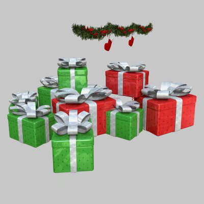 Gift Box Red - 3D Model by tomoplace