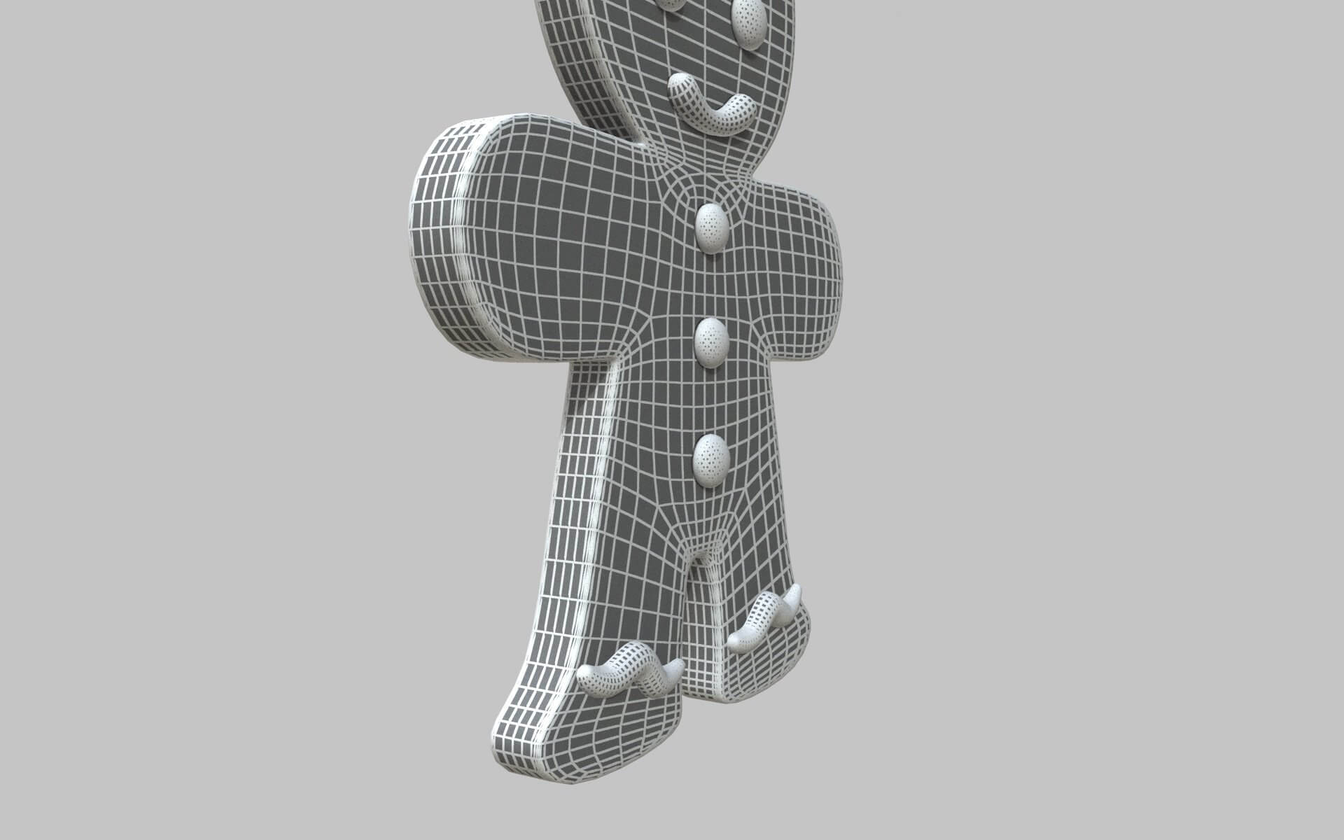 Gingerbread Man - 3D Model by tomoplace