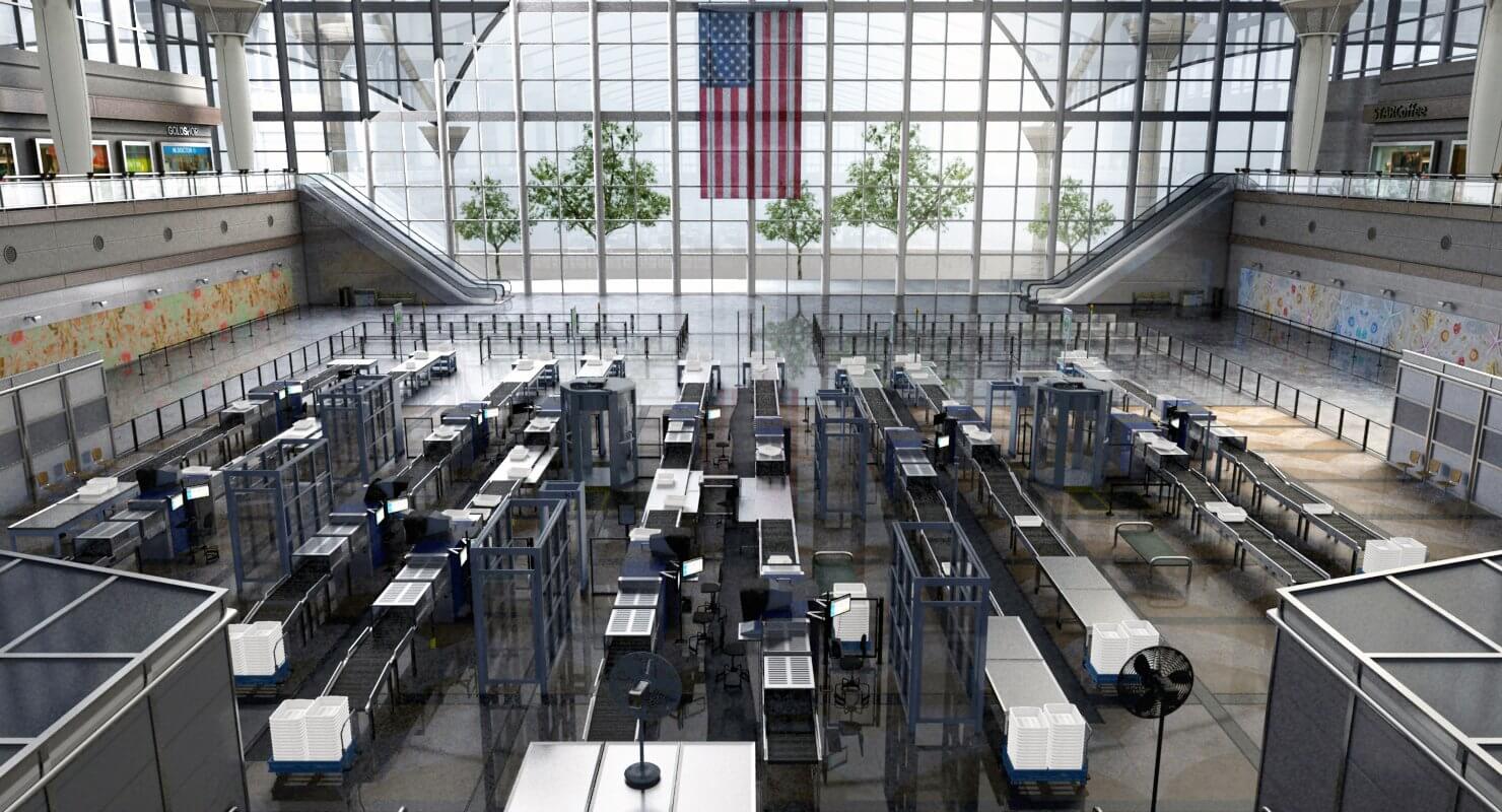 Airport Security Checkpoint - 3D Model by tomoplace