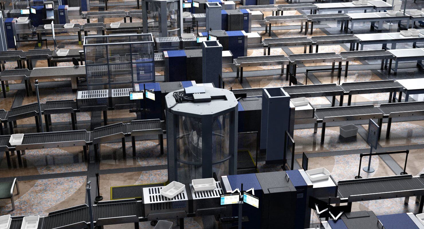 Airport Security Checkpoint - 3D Model by tomoplace