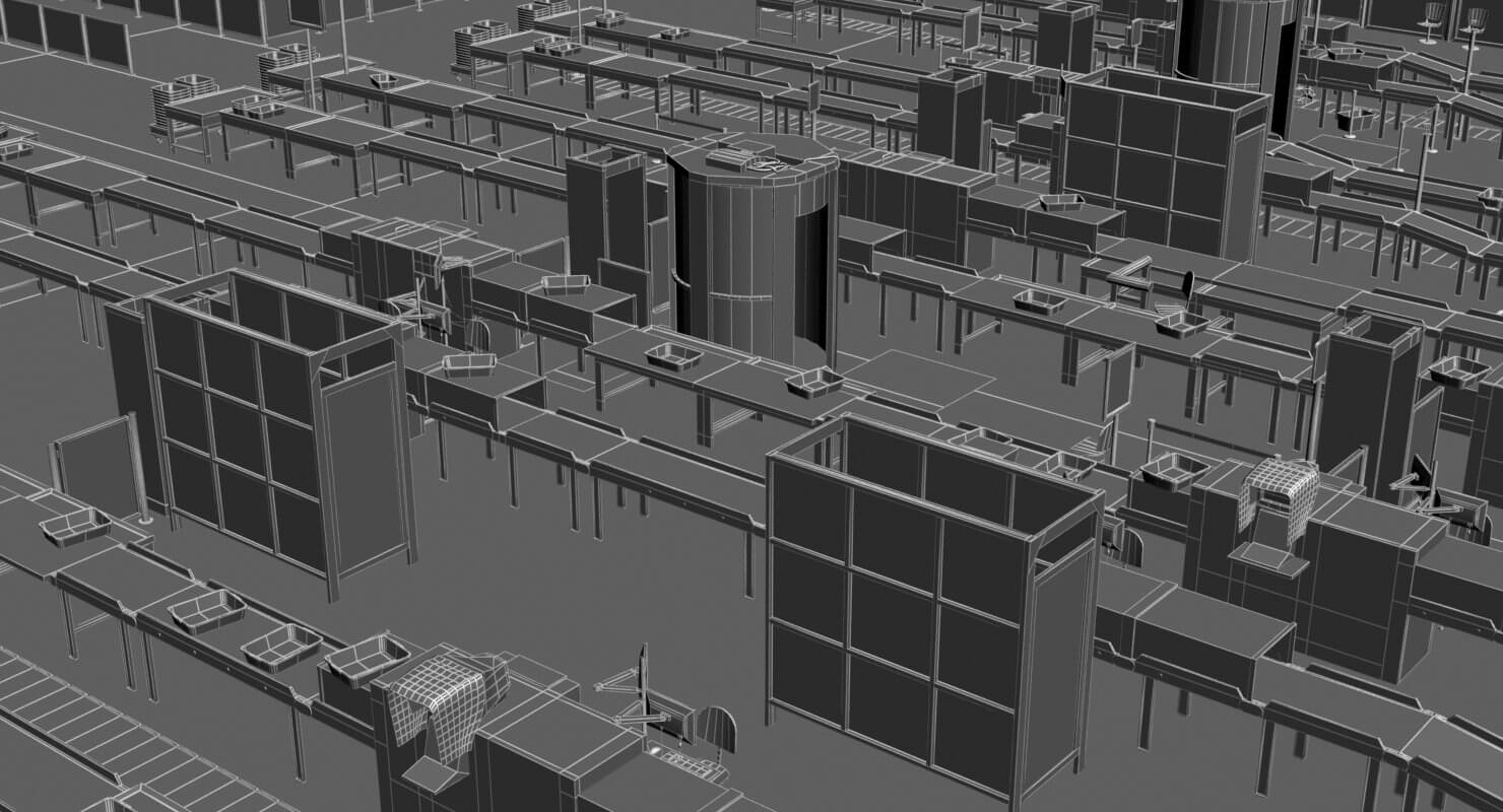 Airport Security Checkpoint - 3D Model by tomoplace