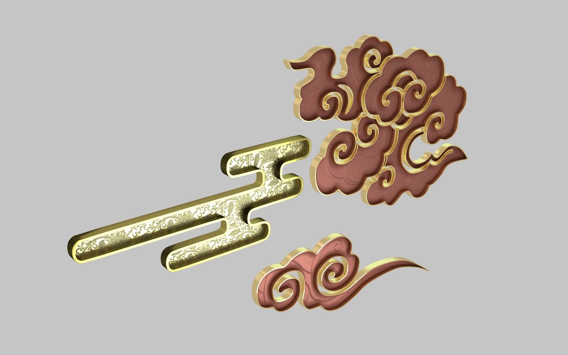 Chinese New Year Lucky Cloud - 3D Model by tomoplace