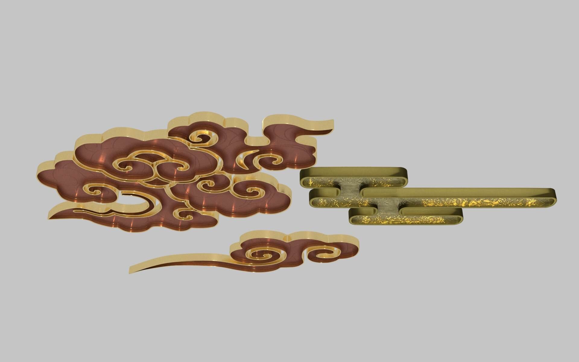 Chinese New Year Lucky Cloud - 3D Model by tomoplace