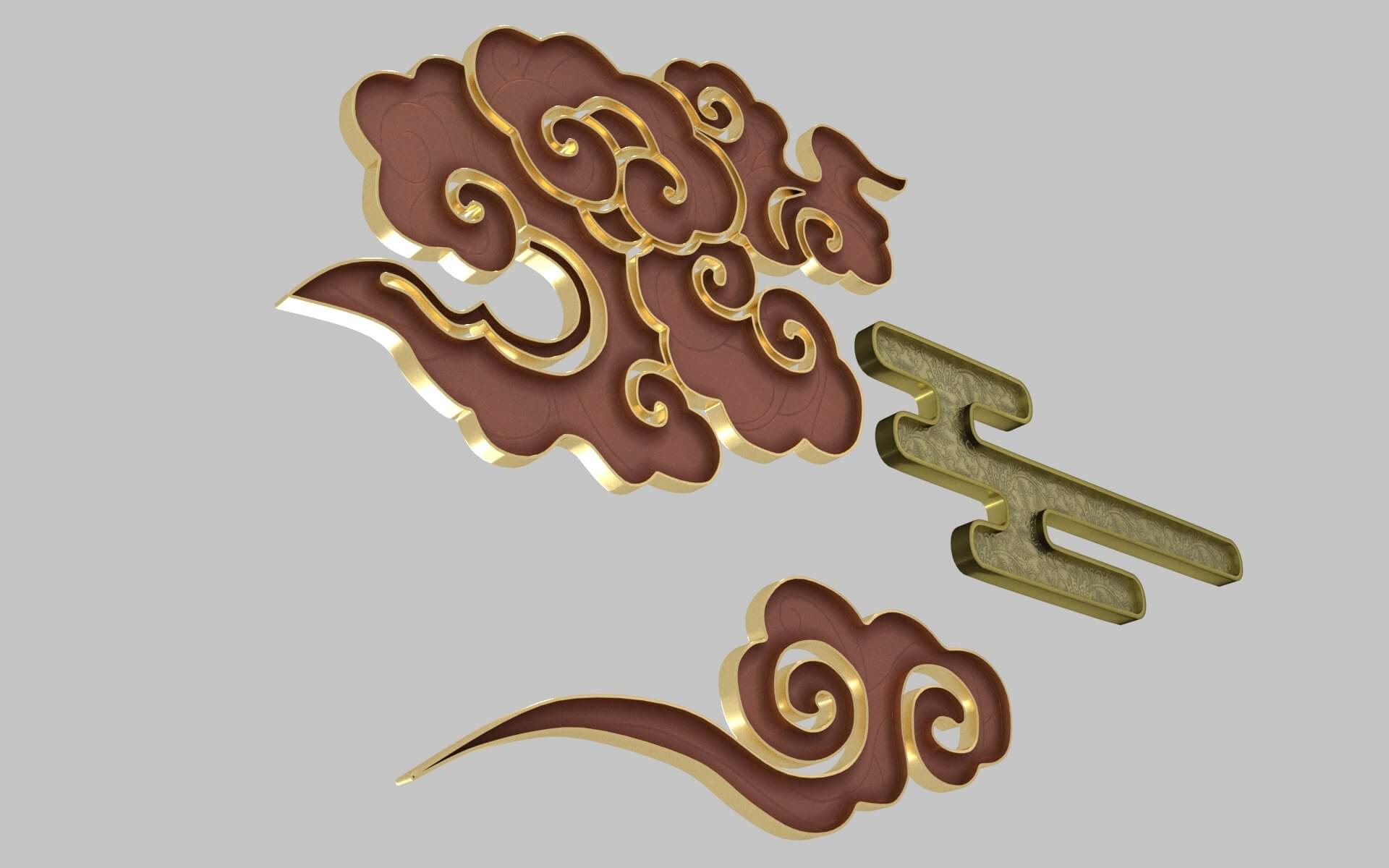 Chinese New Year Lucky Cloud - 3D Model by tomoplace