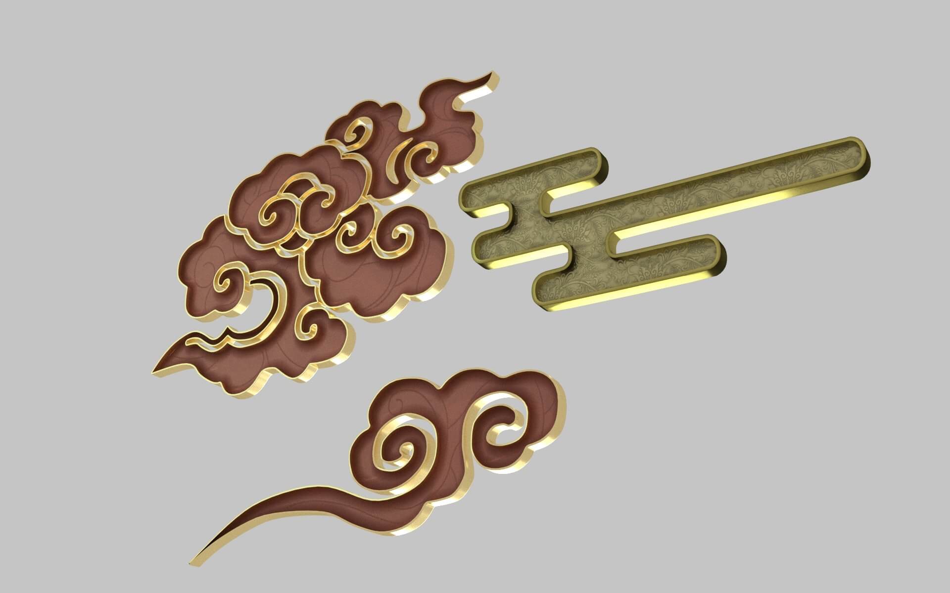 Chinese New Year Lucky Cloud - 3D Model by tomoplace