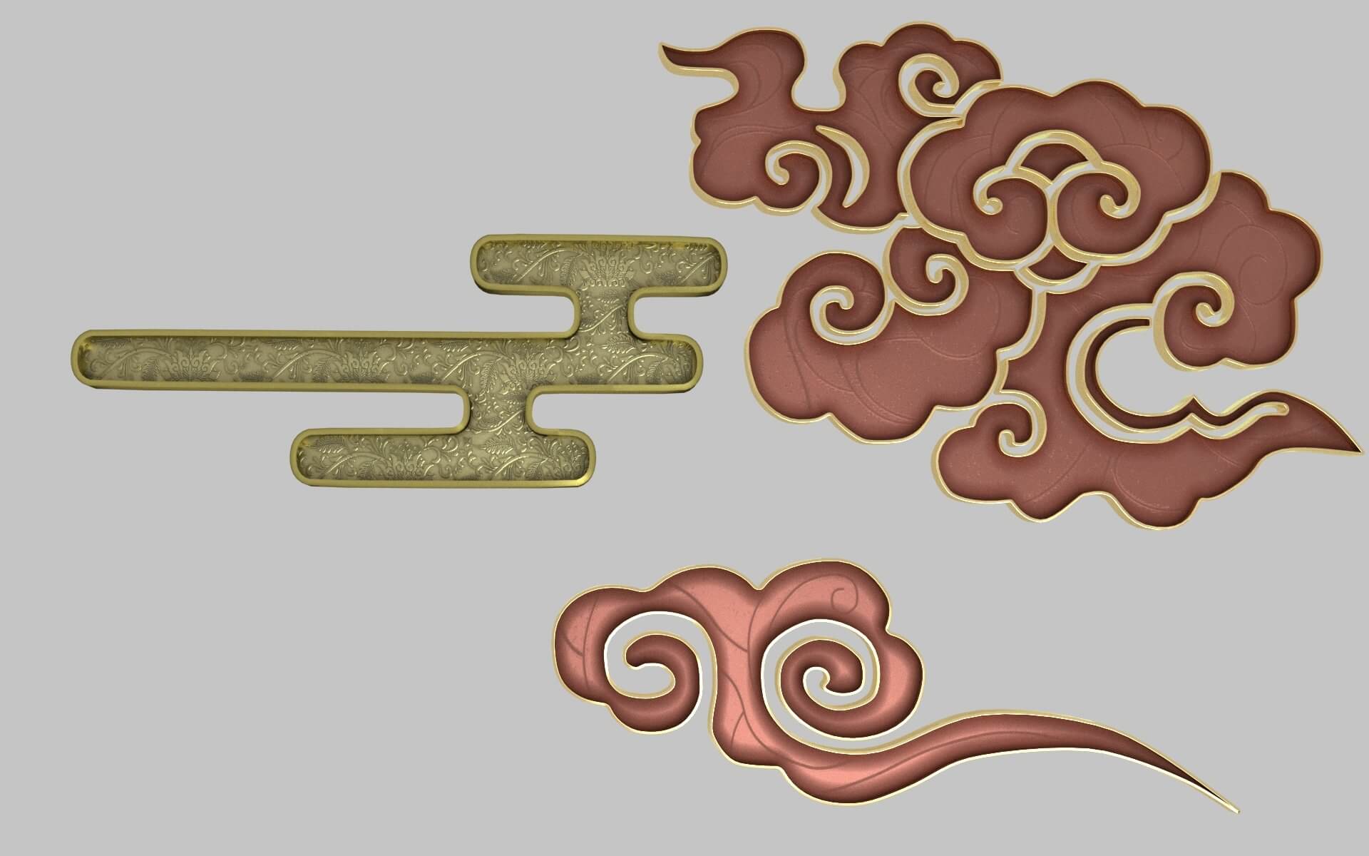 Chinese New Year Lucky Cloud - 3D Model by tomoplace