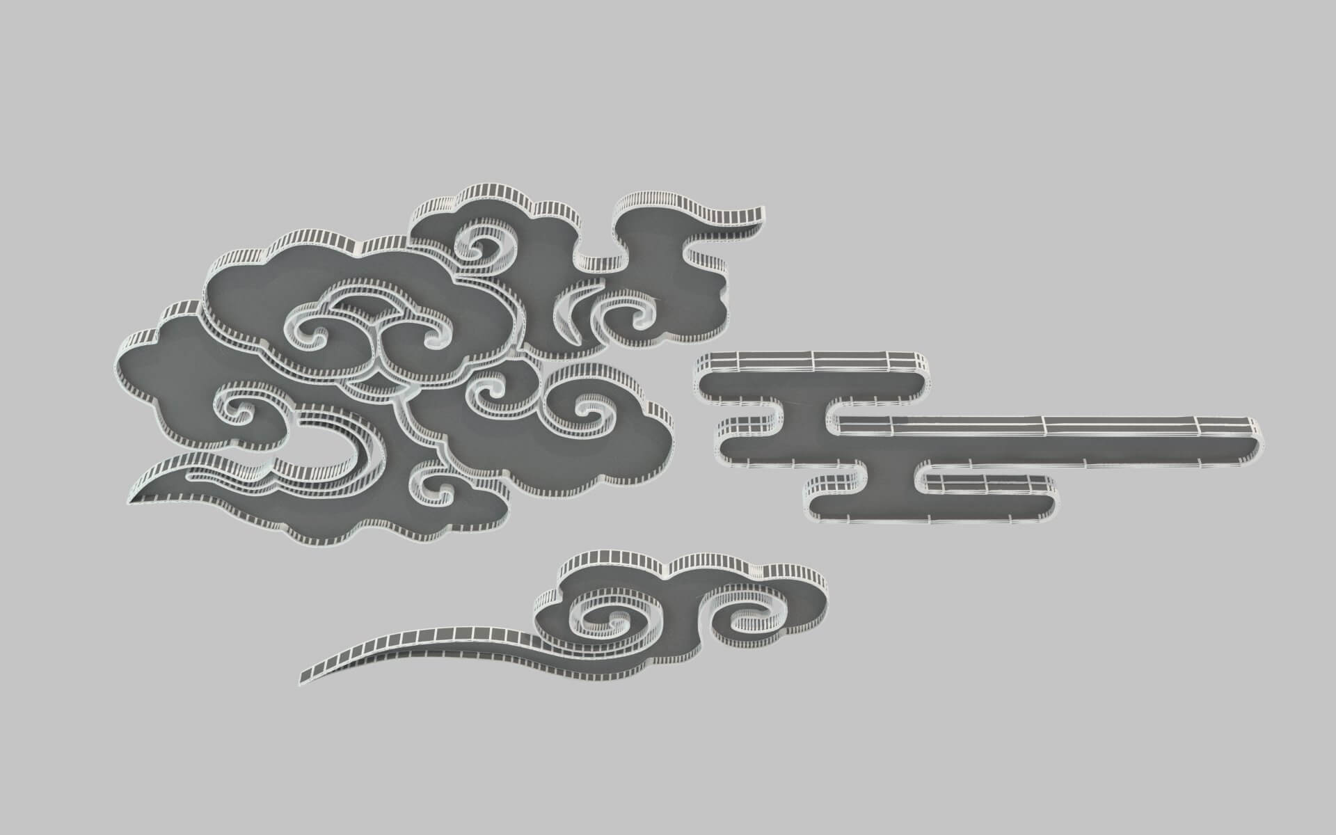 Chinese New Year Lucky Cloud - 3D Model by tomoplace