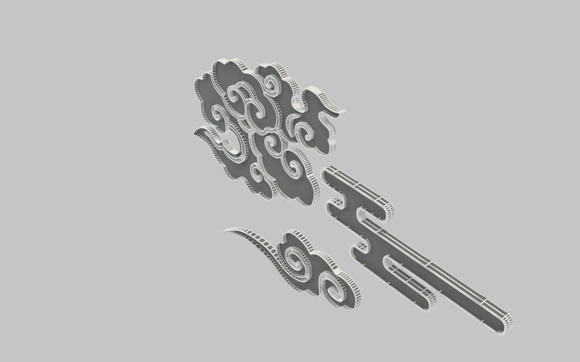 Chinese New Year Lucky Cloud - 3D Model by tomoplace