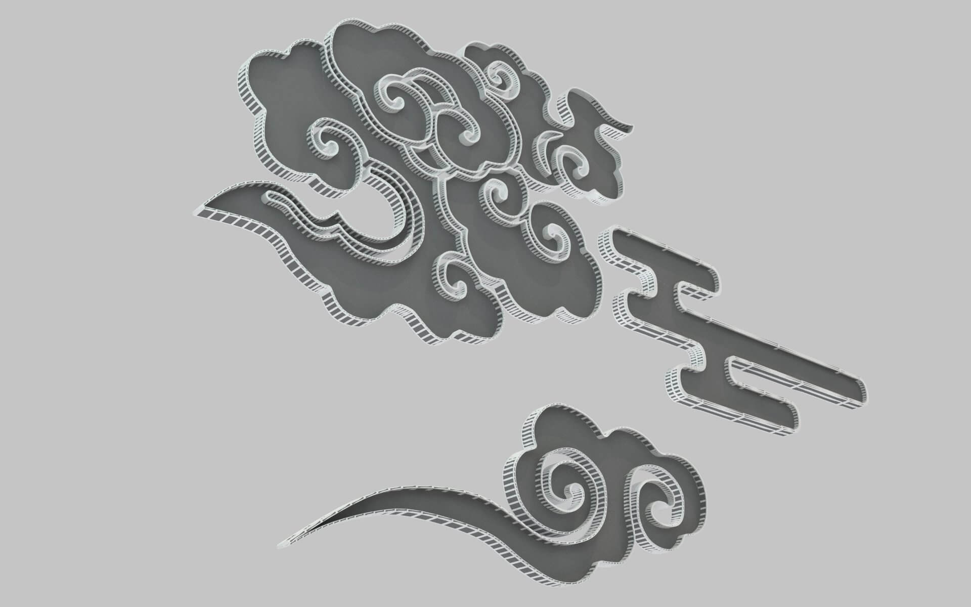 Chinese New Year Lucky Cloud - 3D Model by tomoplace