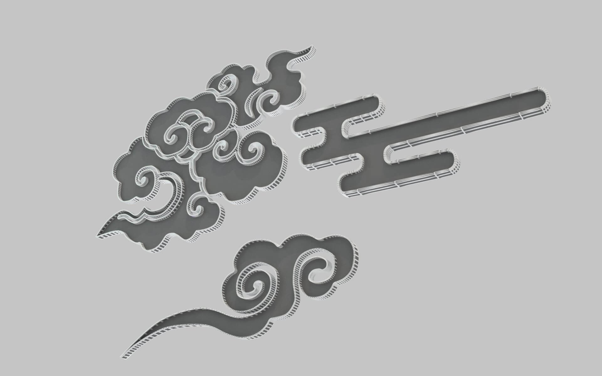 Chinese New Year Lucky Cloud - 3D Model by tomoplace