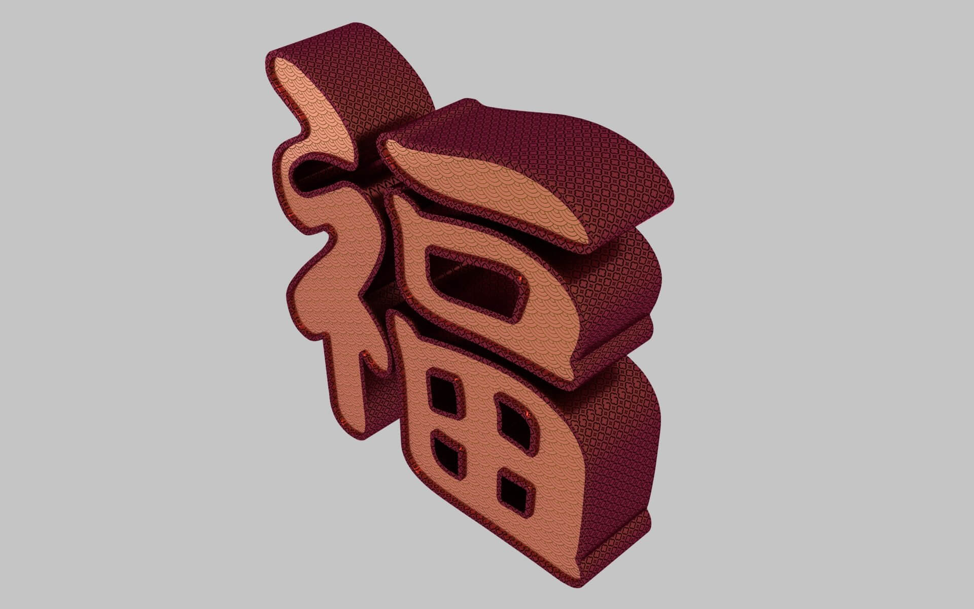 Chinese New Year Lucky Fu - 3D Model by tomoplace