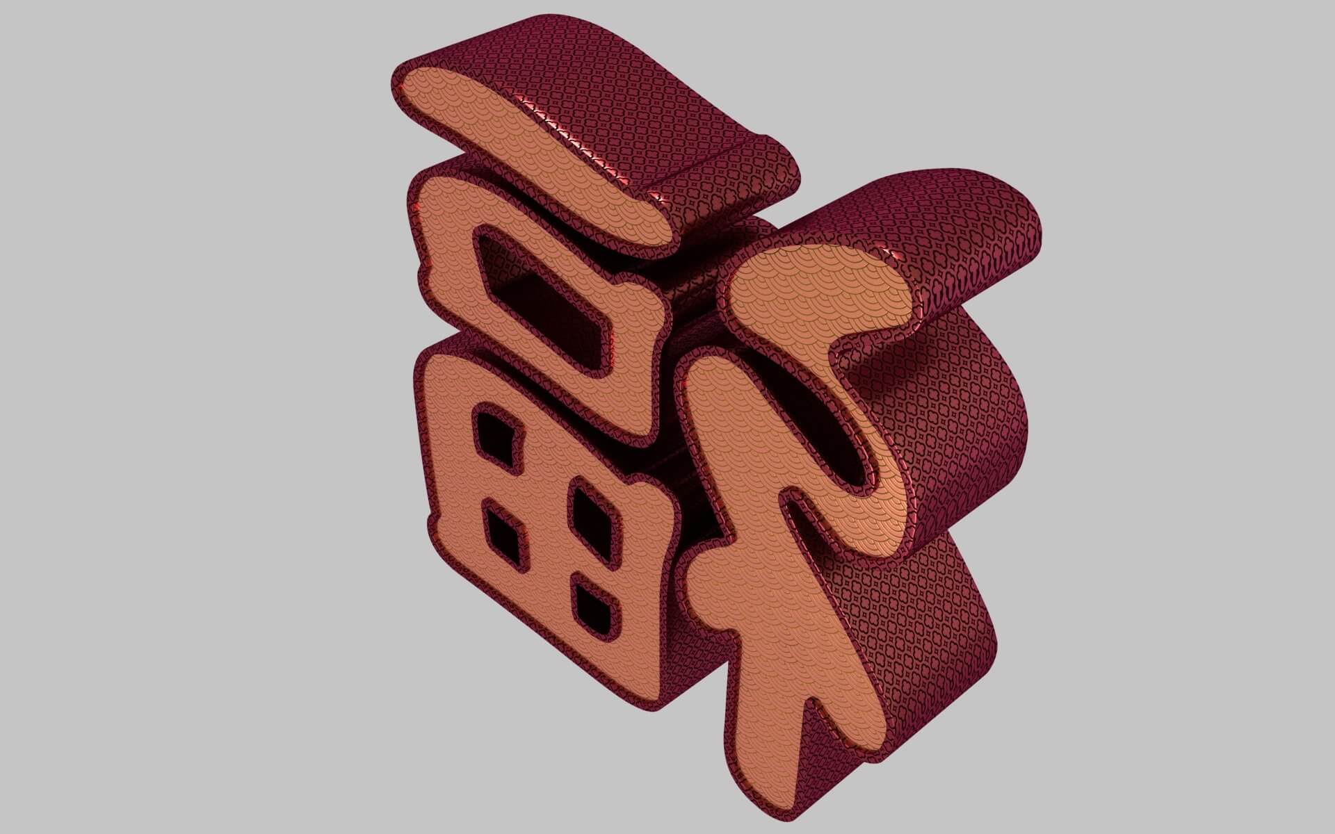 Chinese New Year Lucky Fu - 3D Model by tomoplace