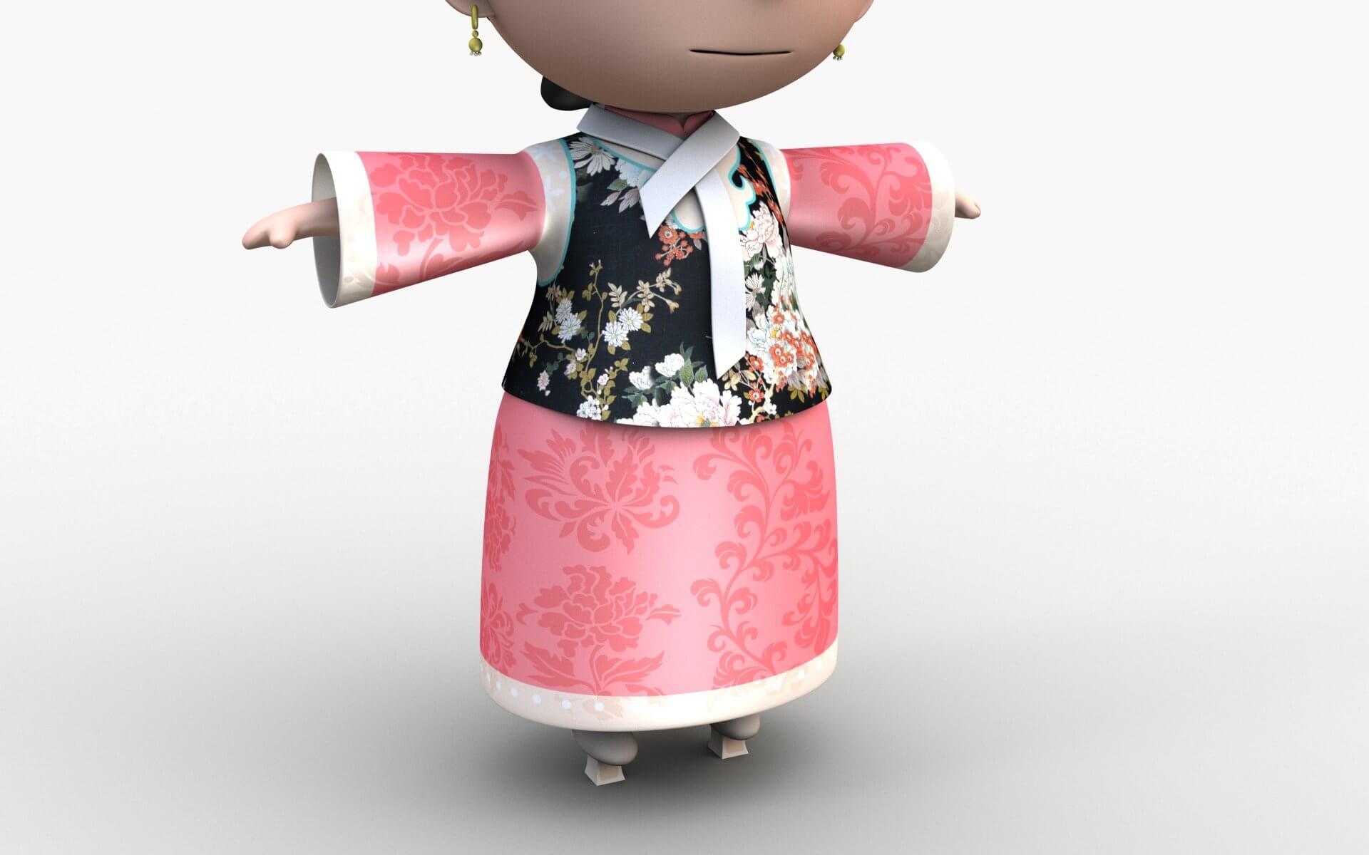 Chinese Qing Dynasty Princess - 3D Model by tomoplace