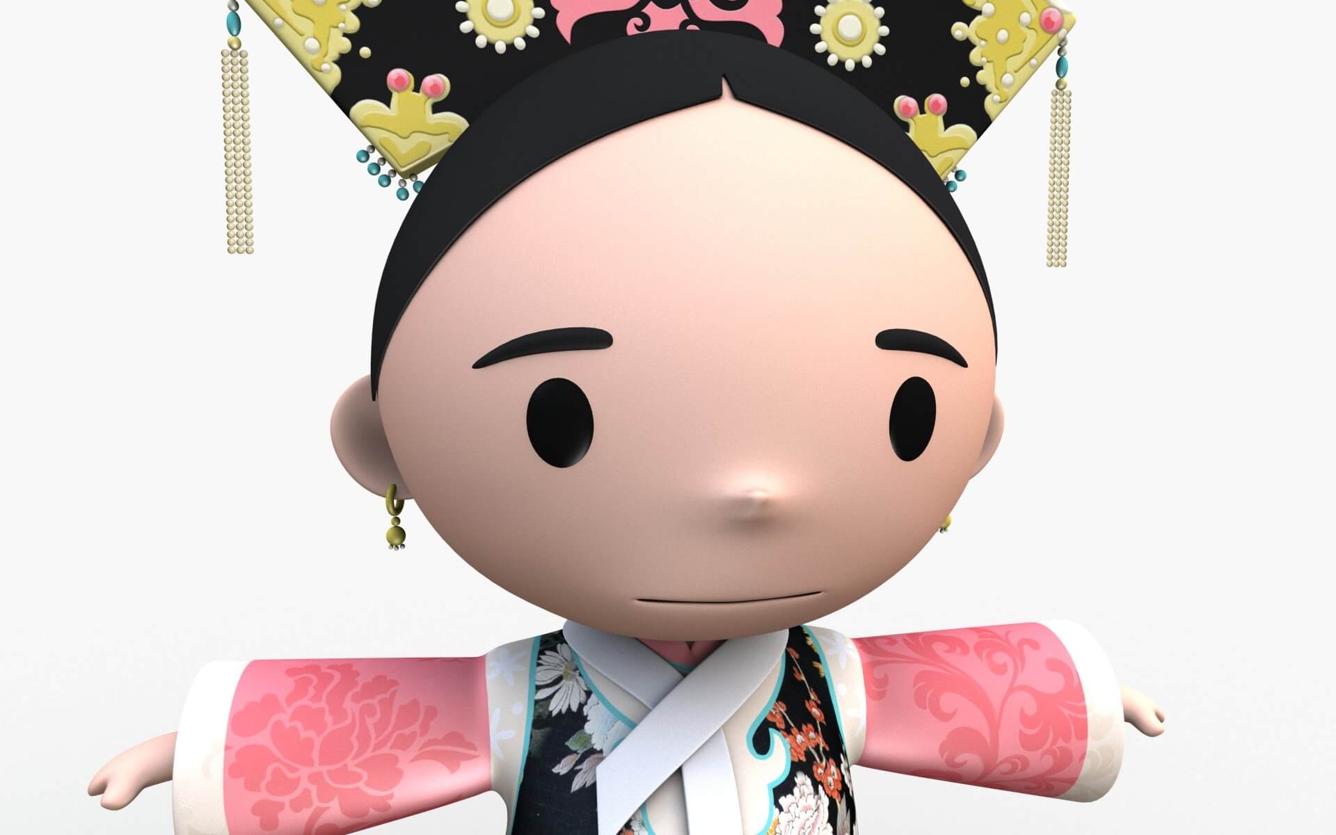 Chinese Qing Dynasty Princess - 3D Model by tomoplace