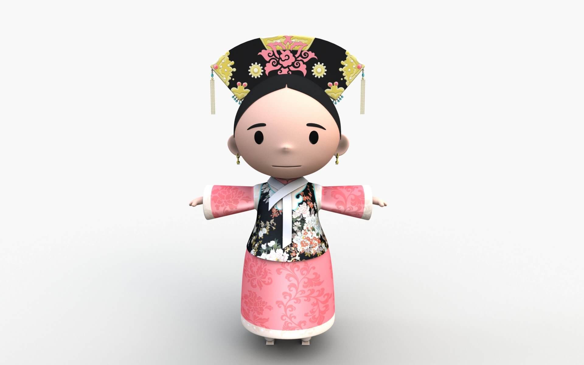Chinese Qing Dynasty Princess - 3D Model by tomoplace