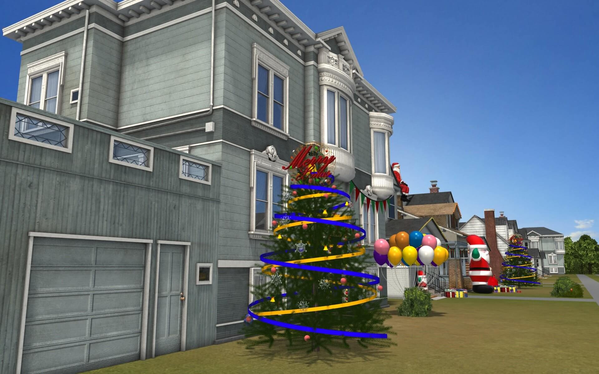 Christmas Residential Community Area - 3D Model by tomoplace