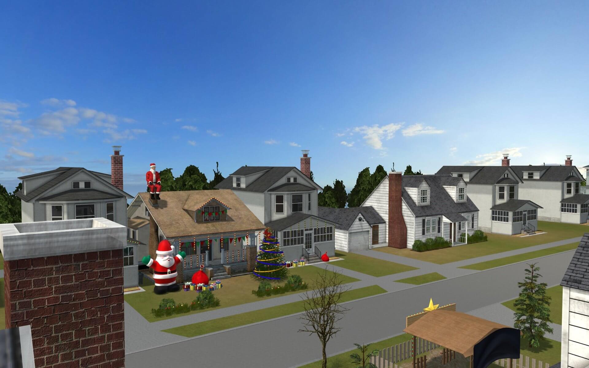 Christmas Residential Community Area - 3D Model by tomoplace