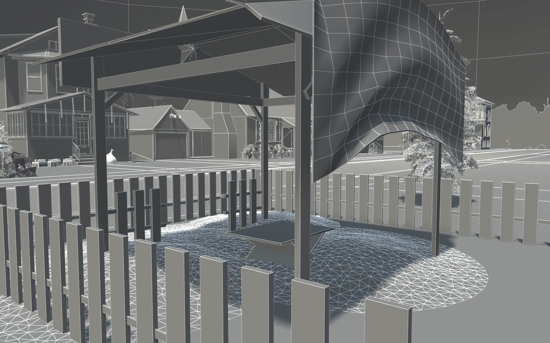 Christmas Residential Community Area - 3D Model by tomoplace