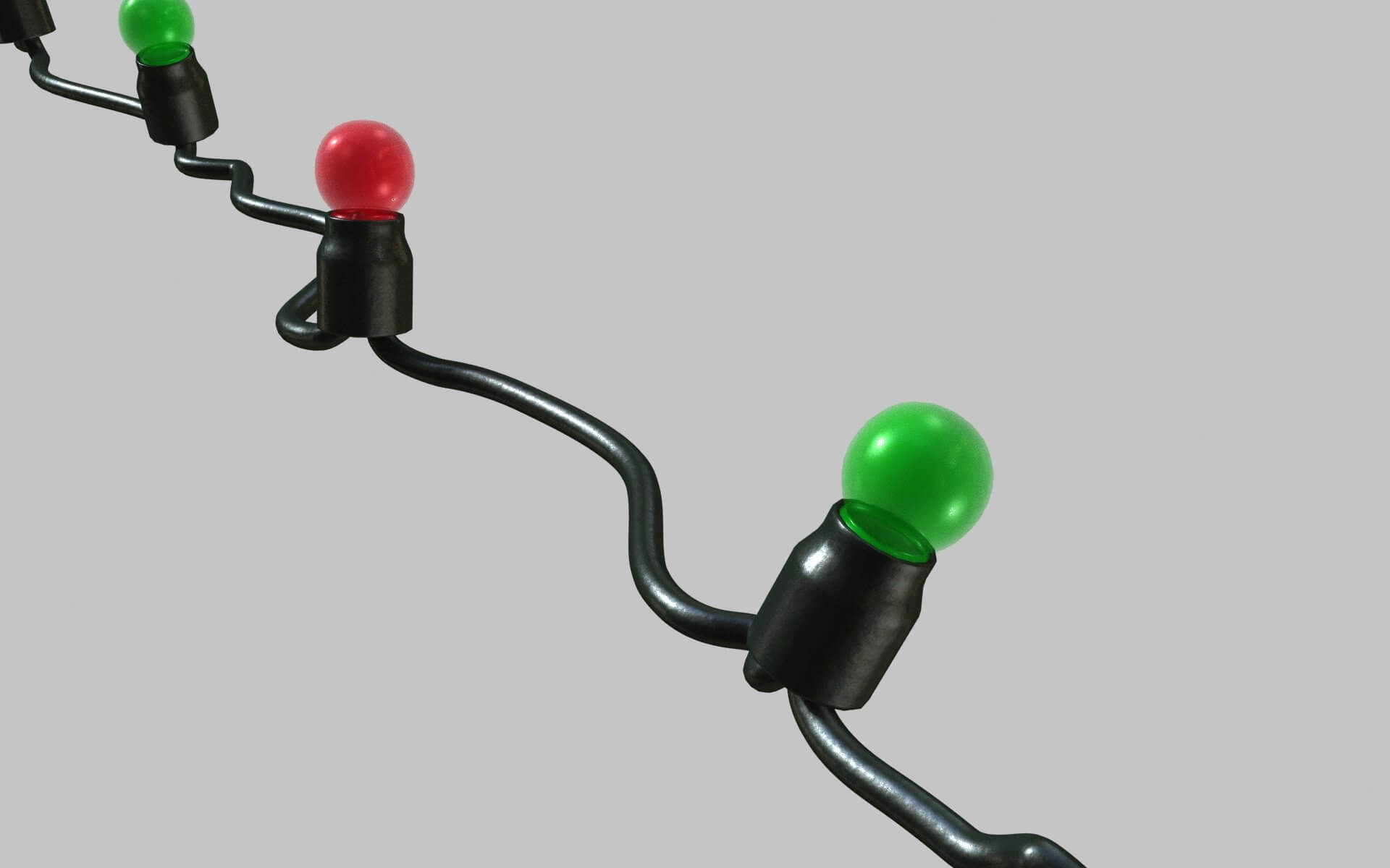 Christmas String Lights - 3D Model by tomoplace