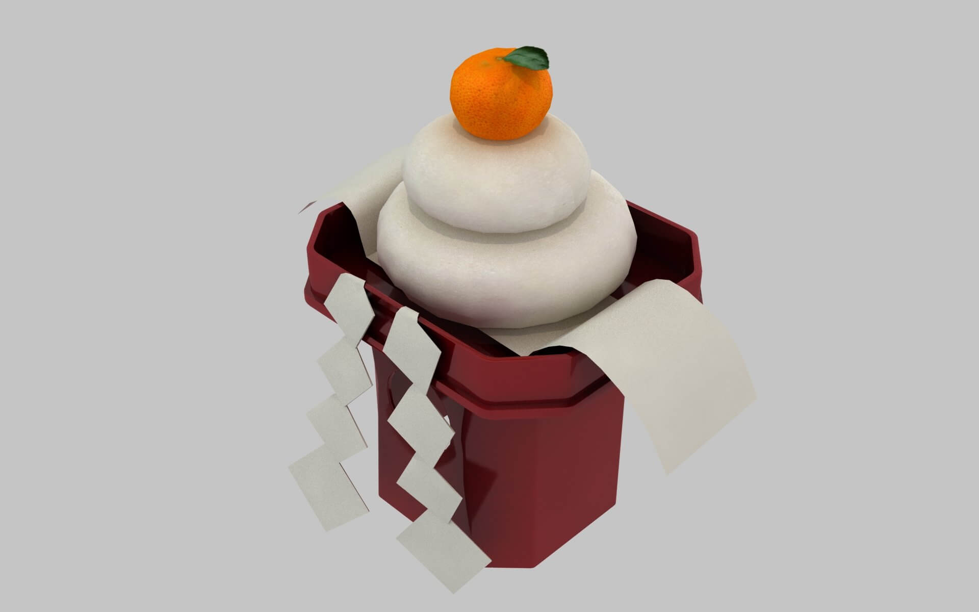Decorate Kagami Mochi - Free 3D Model by tomoplace