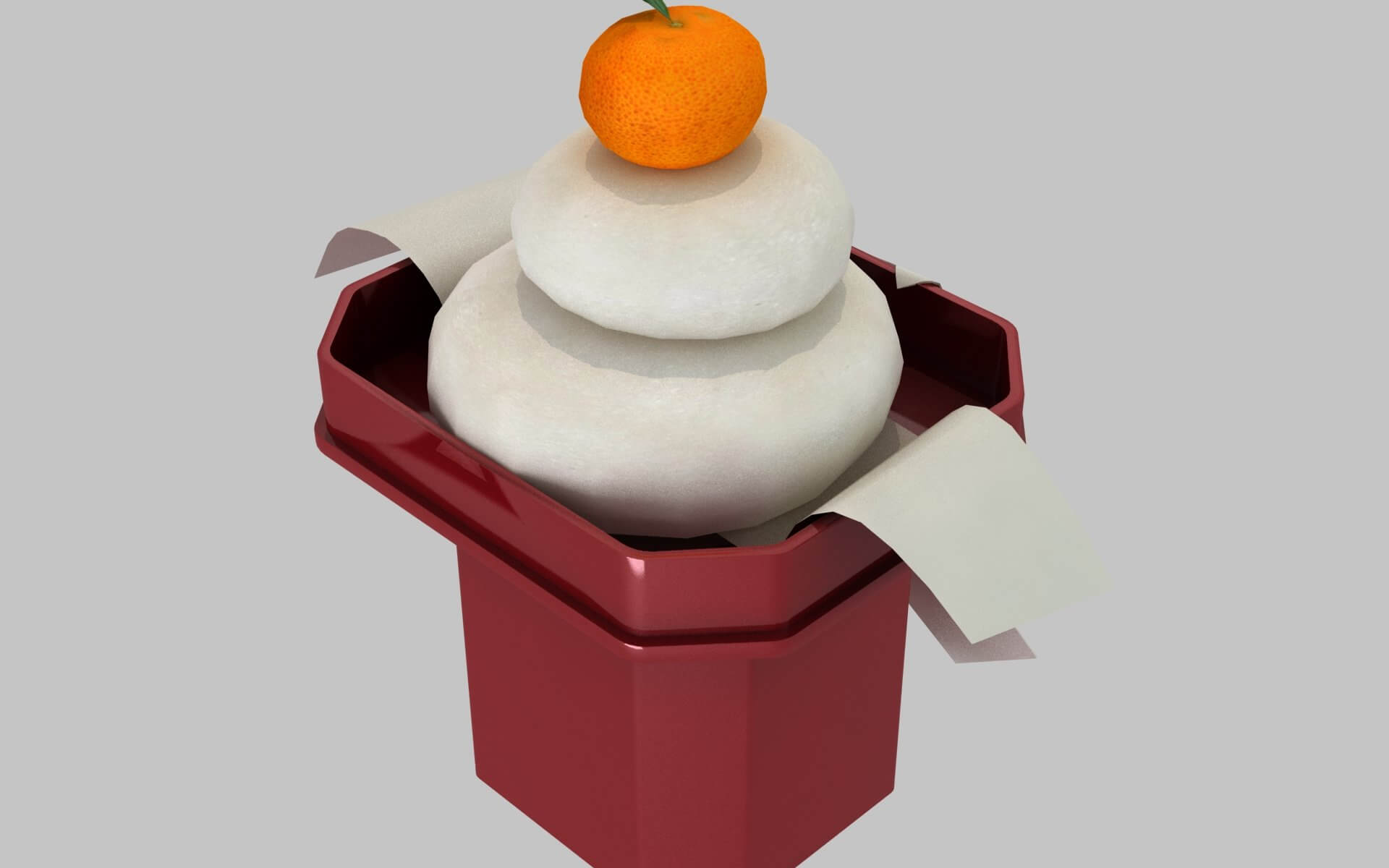 Decorate Kagami Mochi - Free 3D Model by tomoplace