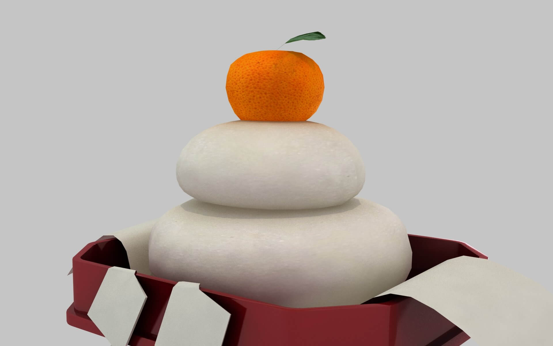 Decorate Kagami Mochi - Free 3D Model by tomoplace