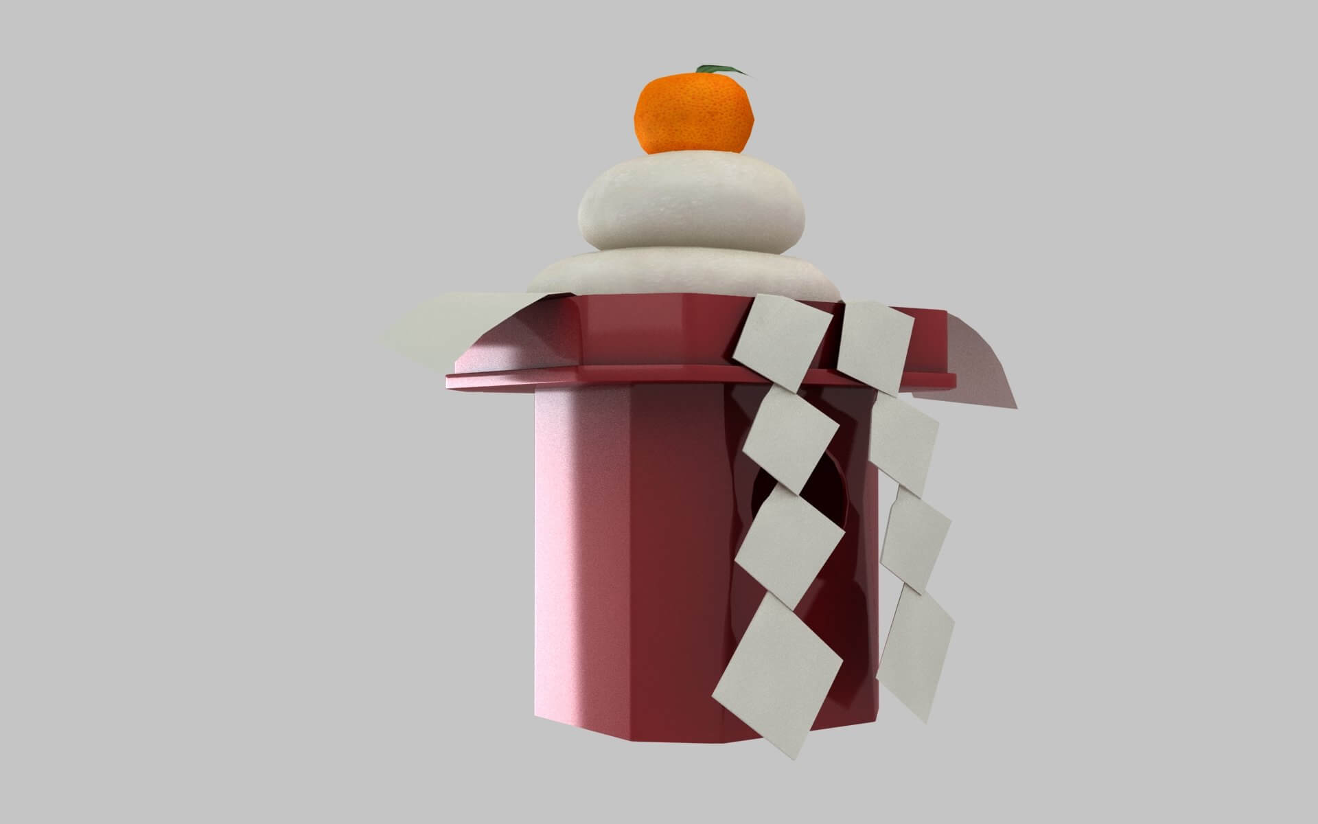 Decorate Kagami Mochi - Free 3D Model by tomoplace