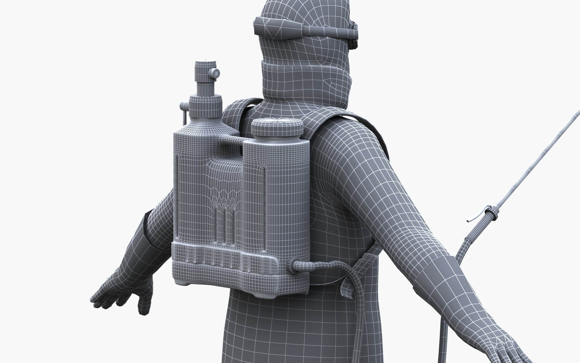 Disinfector Man - 3D Model by tomoplace