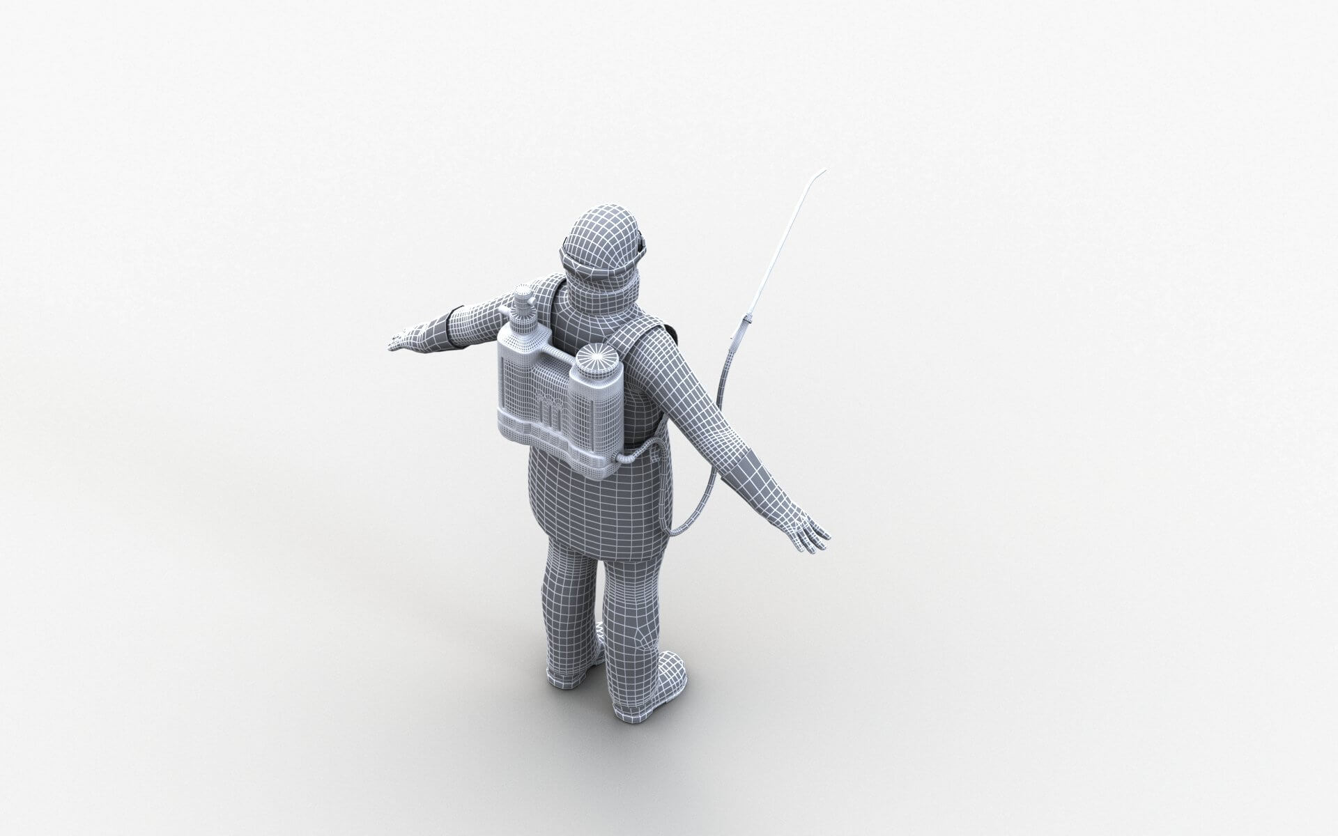 Disinfector Man - 3D Model by tomoplace