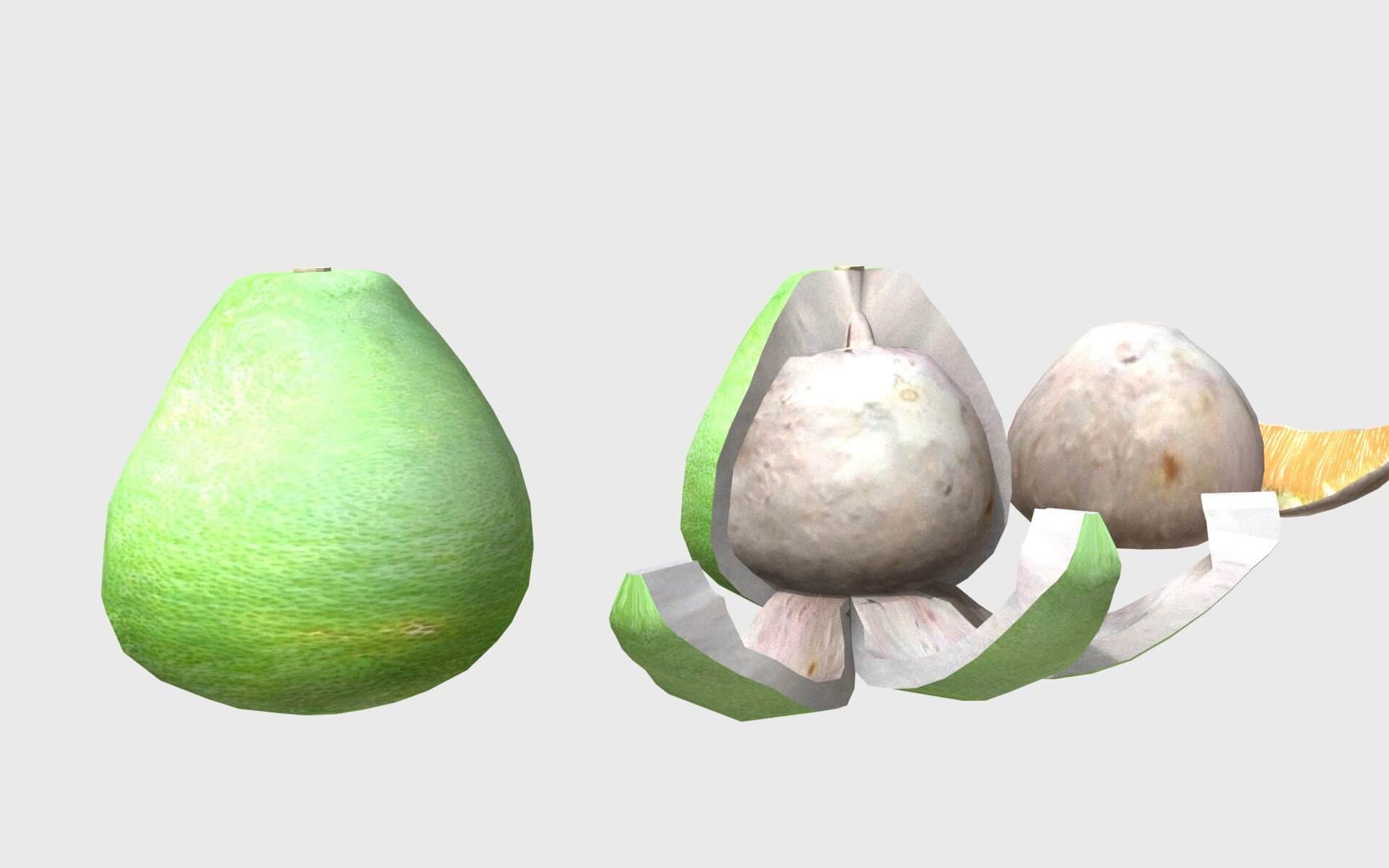 Pomelo Fruit 0002 - 3D Model by tomoplace