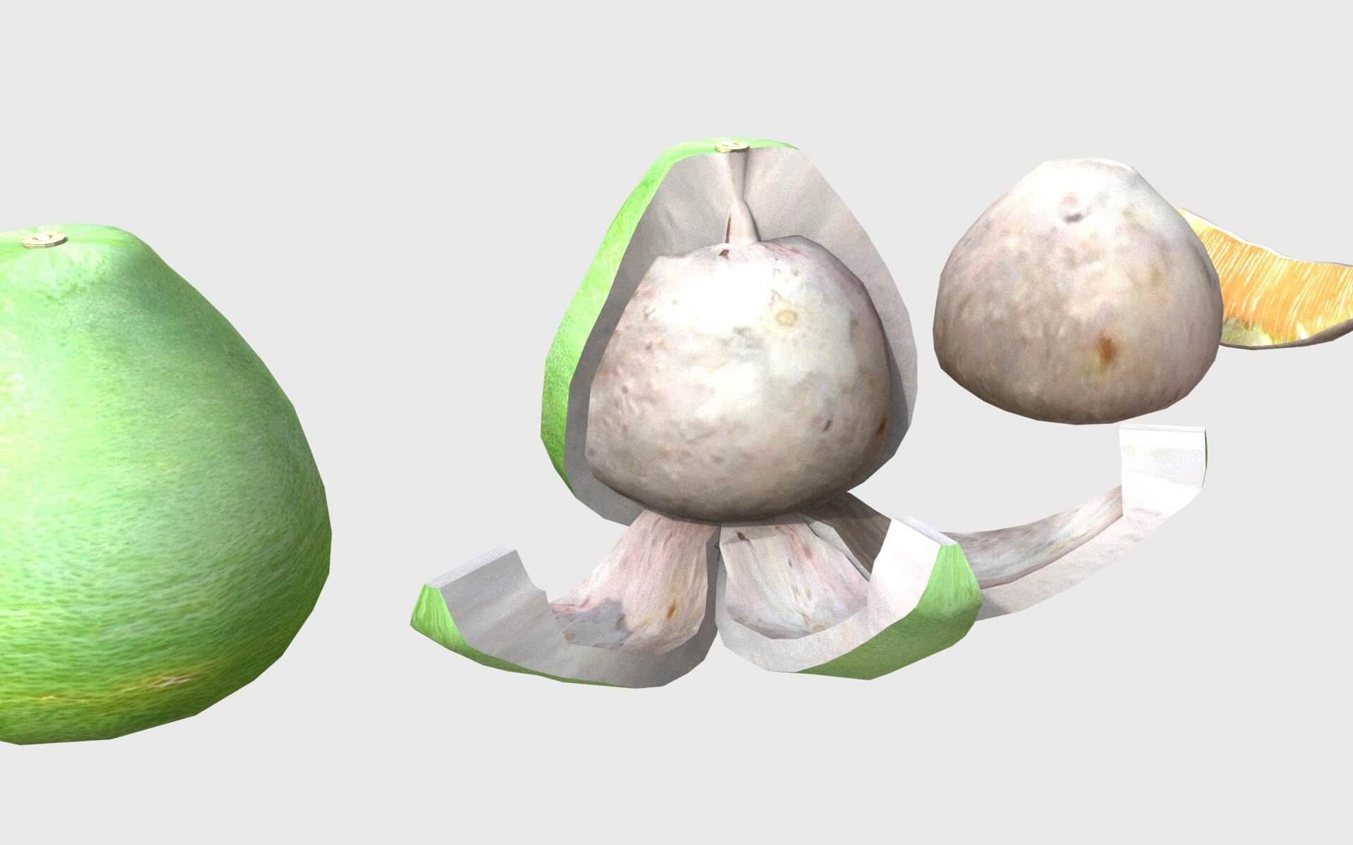 Pomelo Fruit 0002 - 3D Model by tomoplace