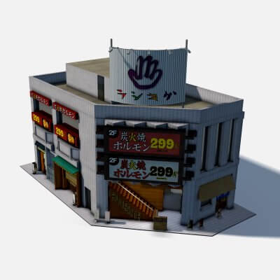 Japanese Building 0010 - 3D Model by tomoplace
