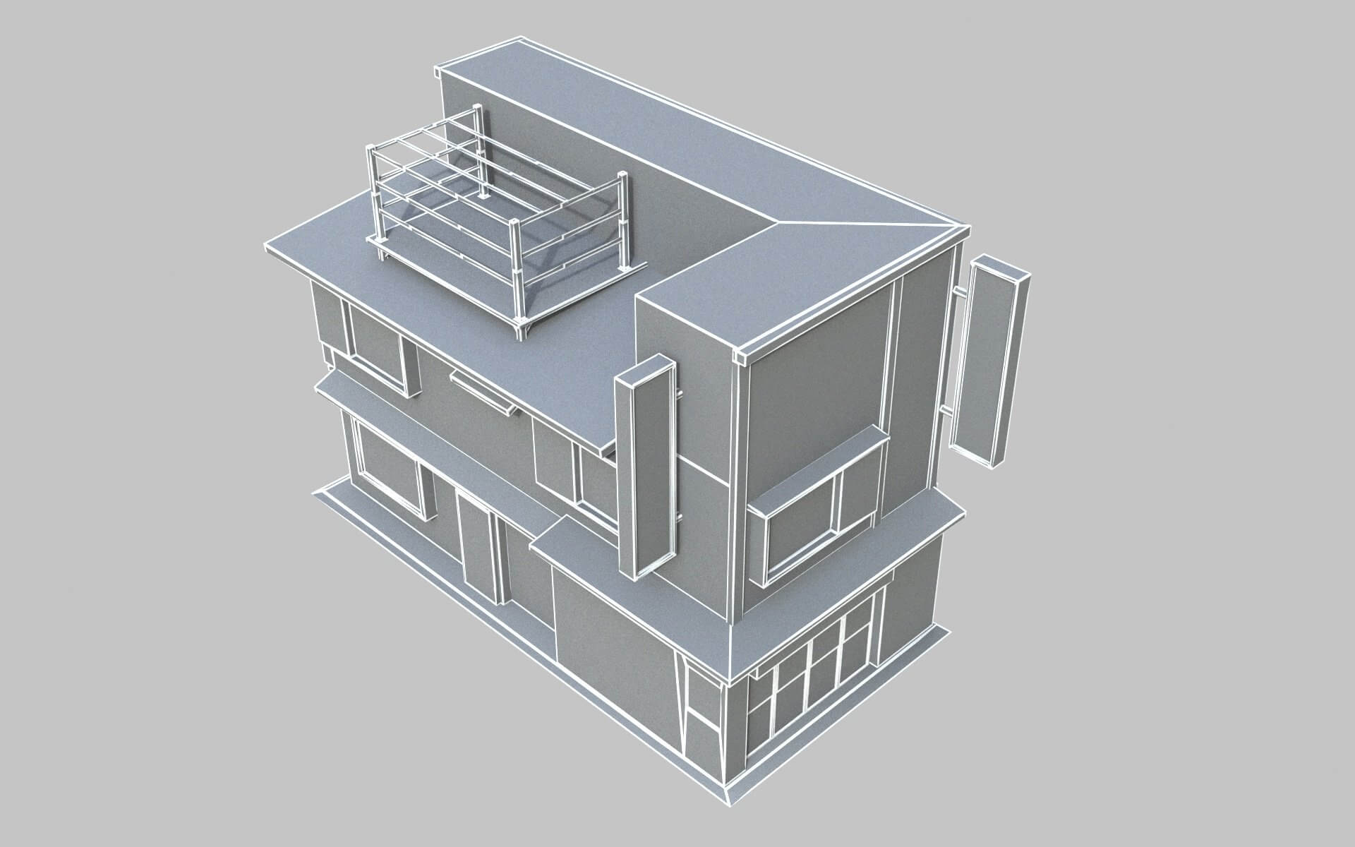 Japanese Building 0014 - 3D Model by tomoplace