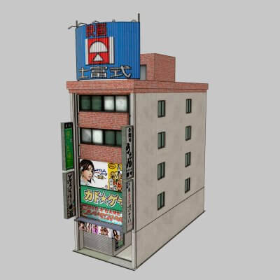 Japanese Commercial Building 0004 - 3D Model by tomoplace