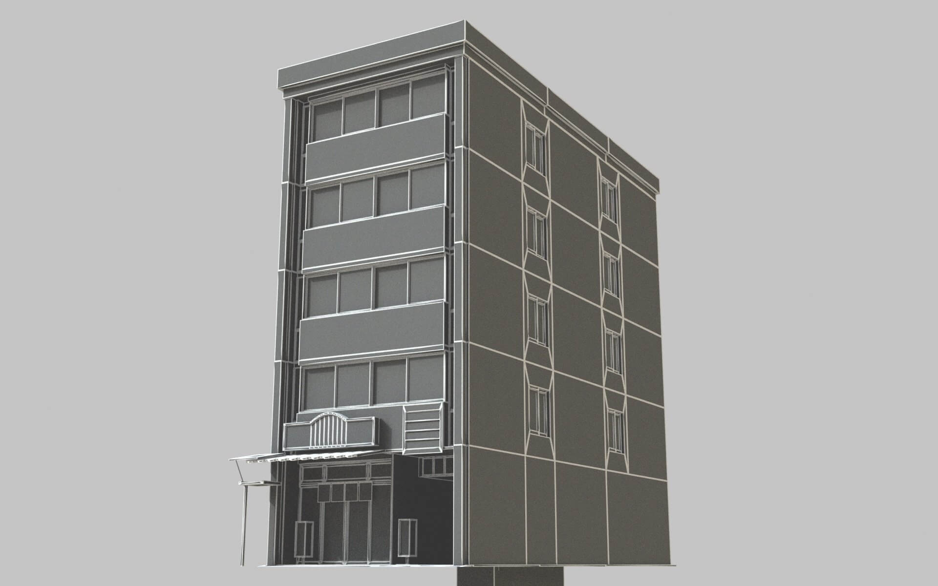 Japanese Commercial Building 0009 - 3D Model by tomoplace