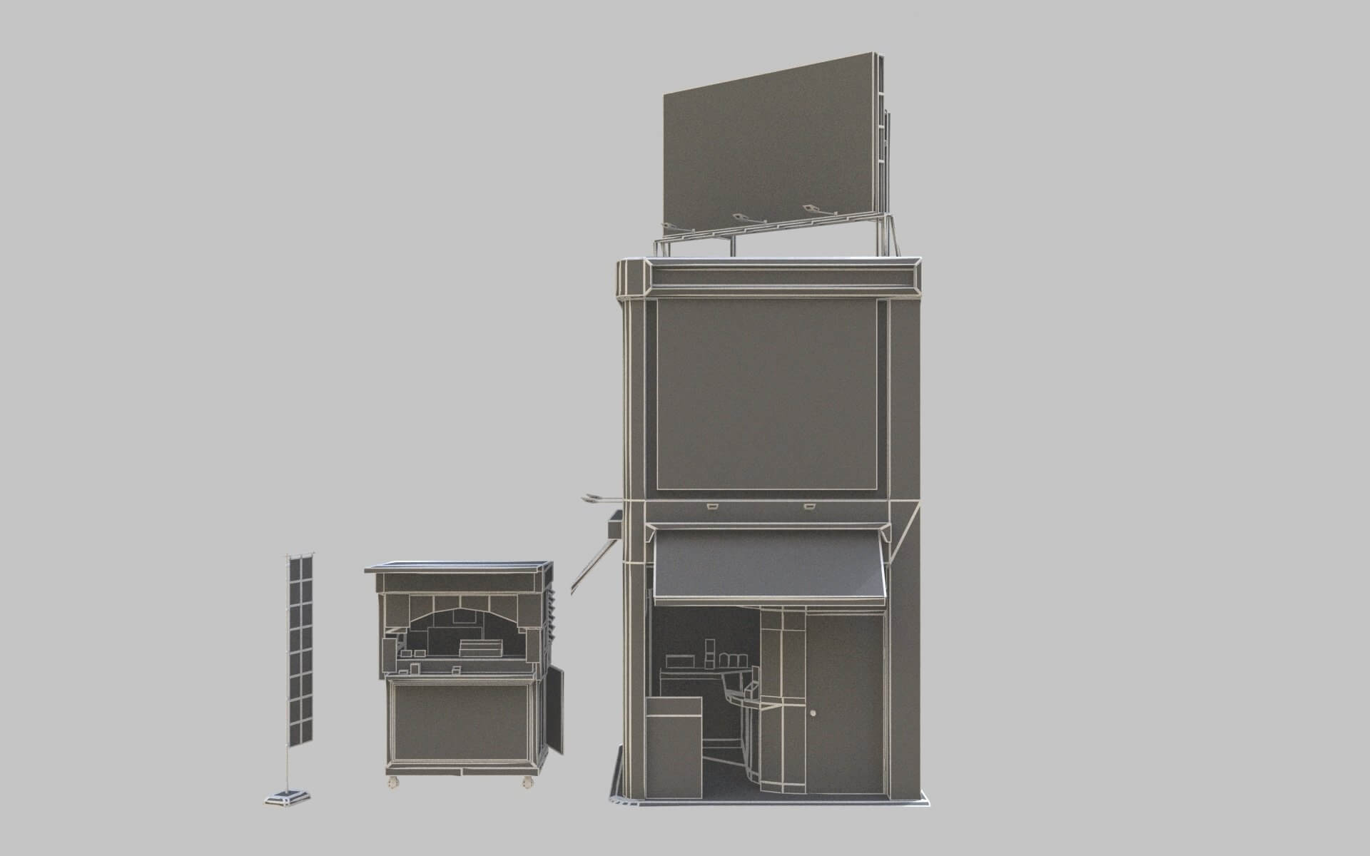 Japanese Commercial Building 0010 - 3D Model by tomoplace