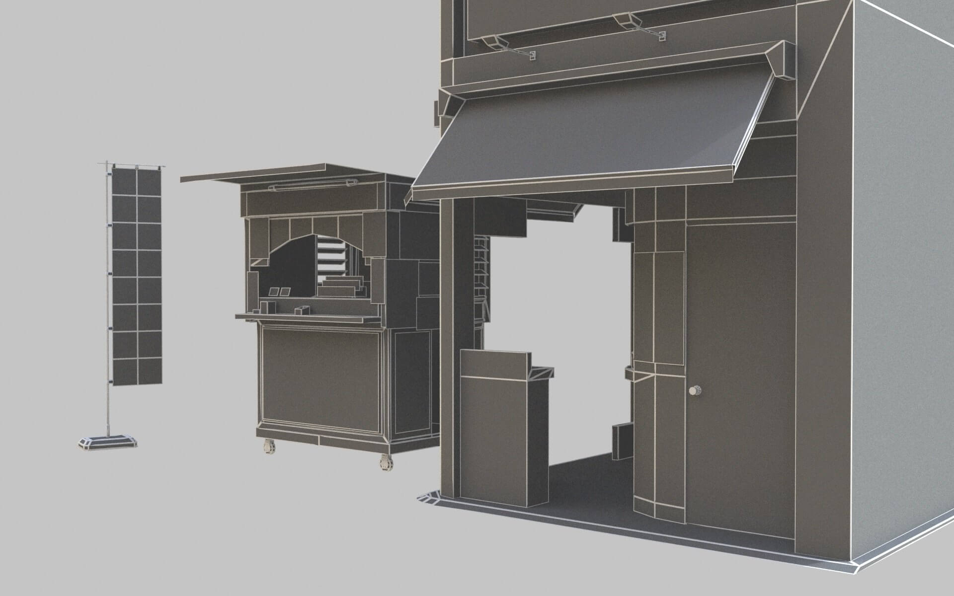 Japanese Commercial Building 0010 - 3D Model by tomoplace
