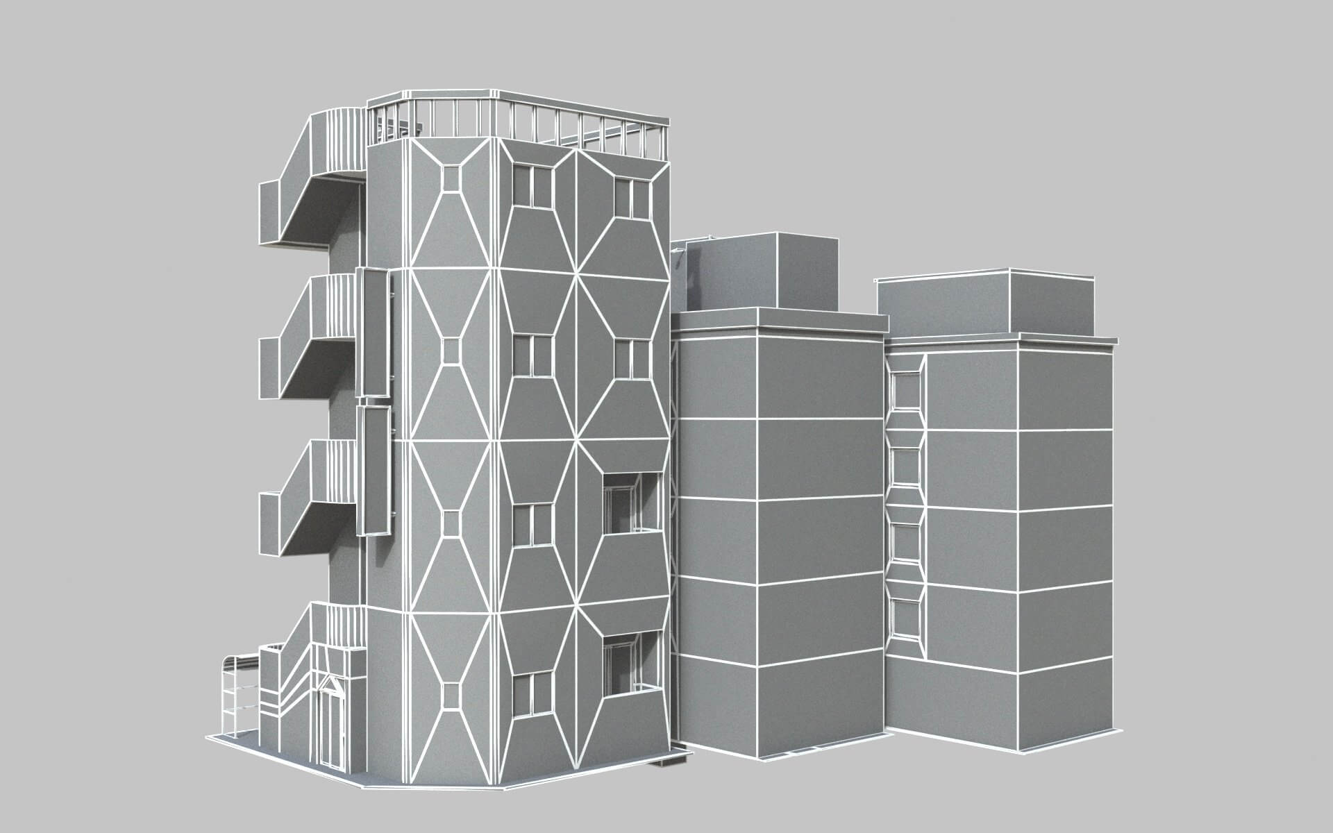 Japanese Commercial Building 0011 - 3D Model by tomoplace