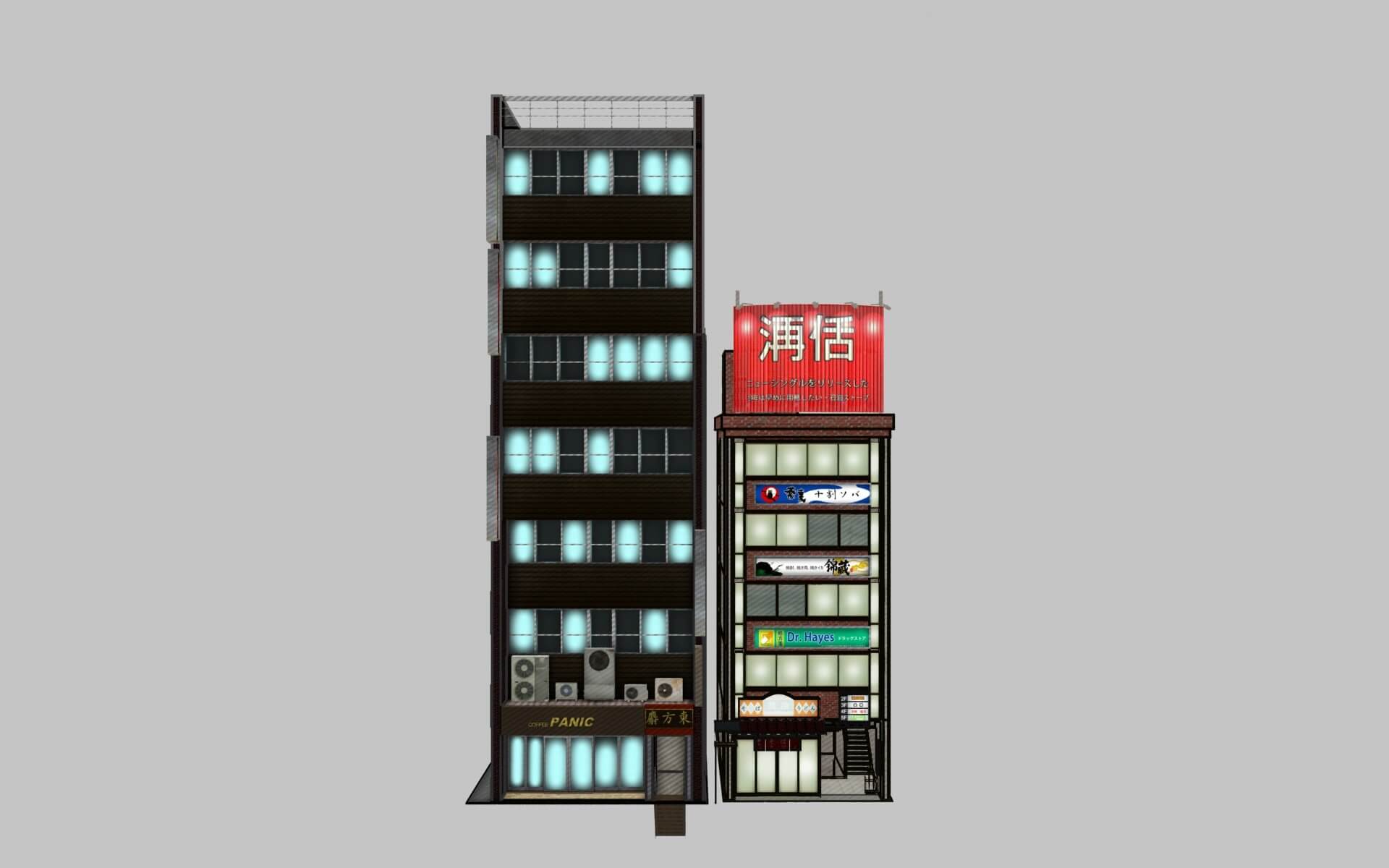 Japanese Commercial Building 0013 - 3D Model by tomoplace
