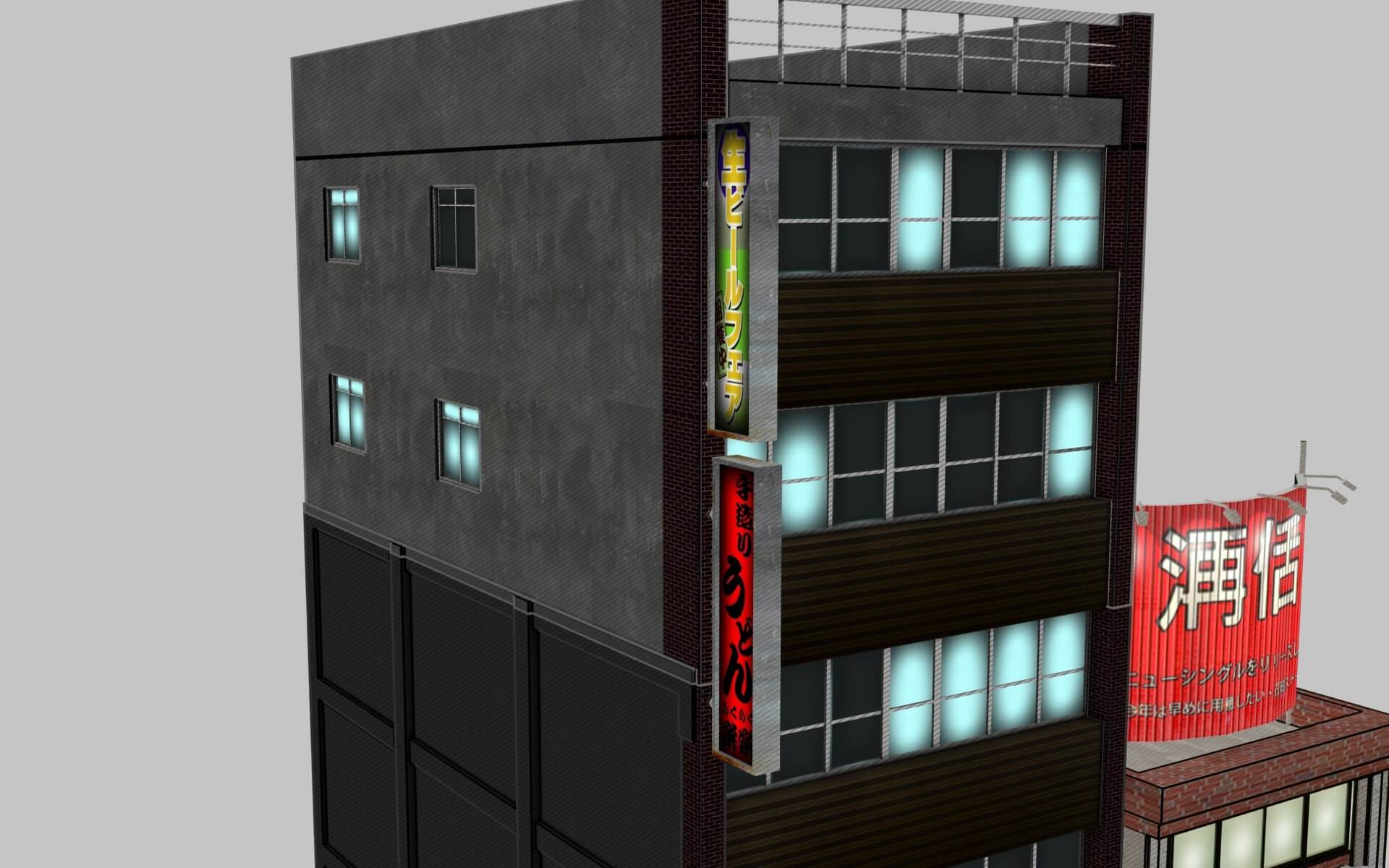 Japanese Commercial Building 0013 - 3D Model by tomoplace