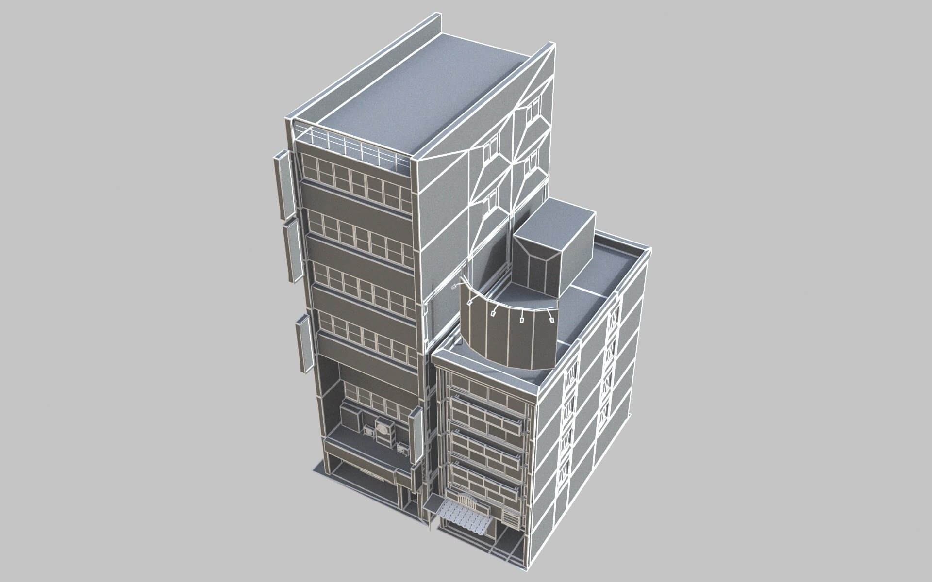 Japanese Commercial Building 0013 - 3D Model by tomoplace