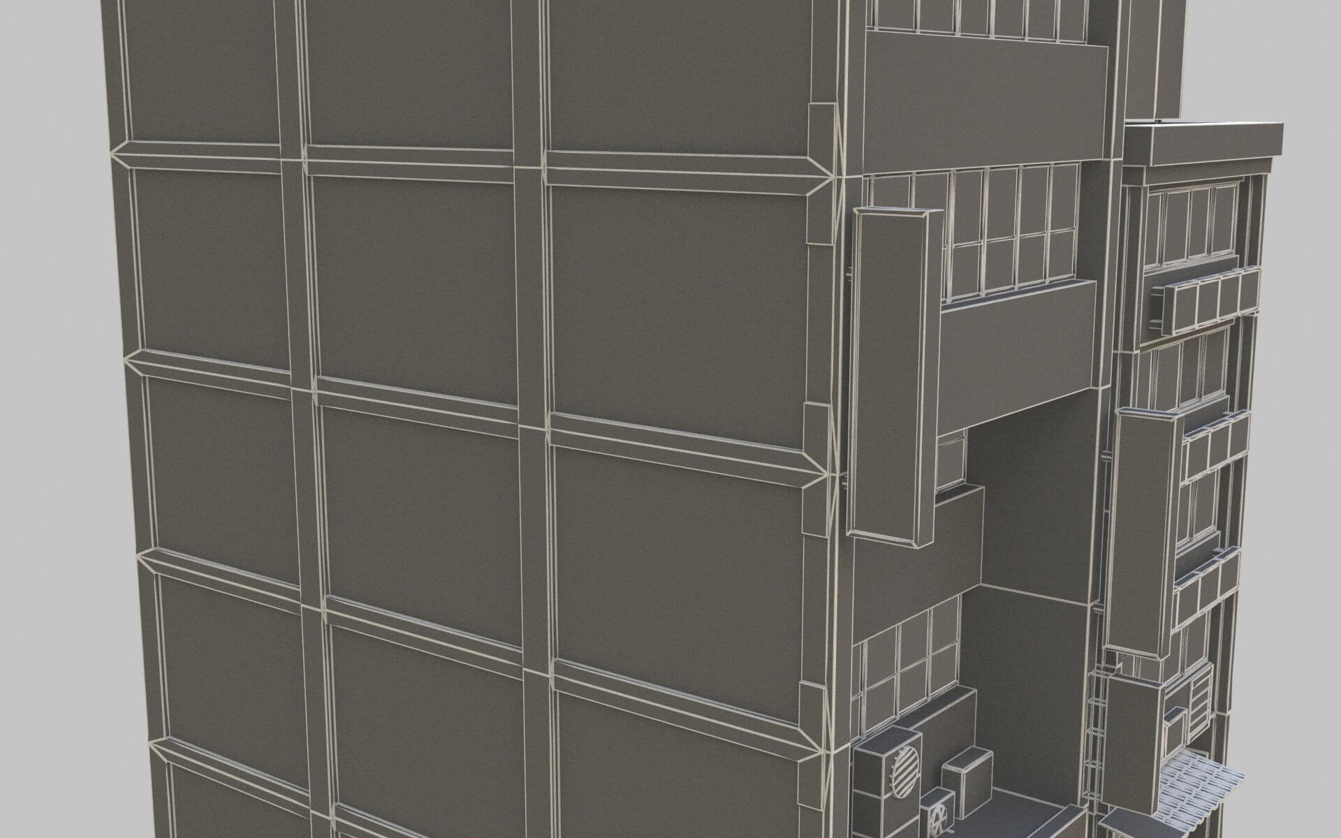 Japanese Commercial Building 0013 - 3D Model by tomoplace