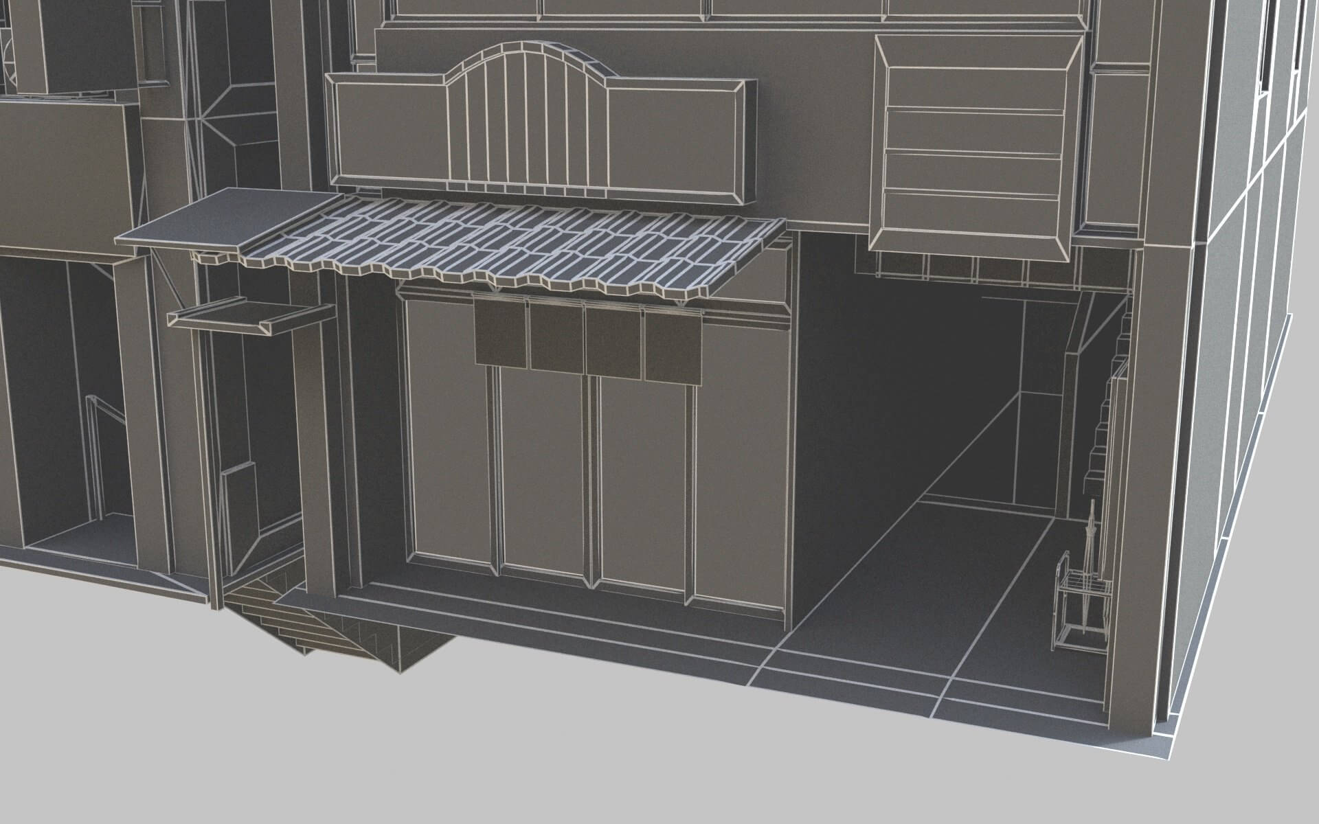 Japanese Commercial Building 0013 - 3D Model by tomoplace