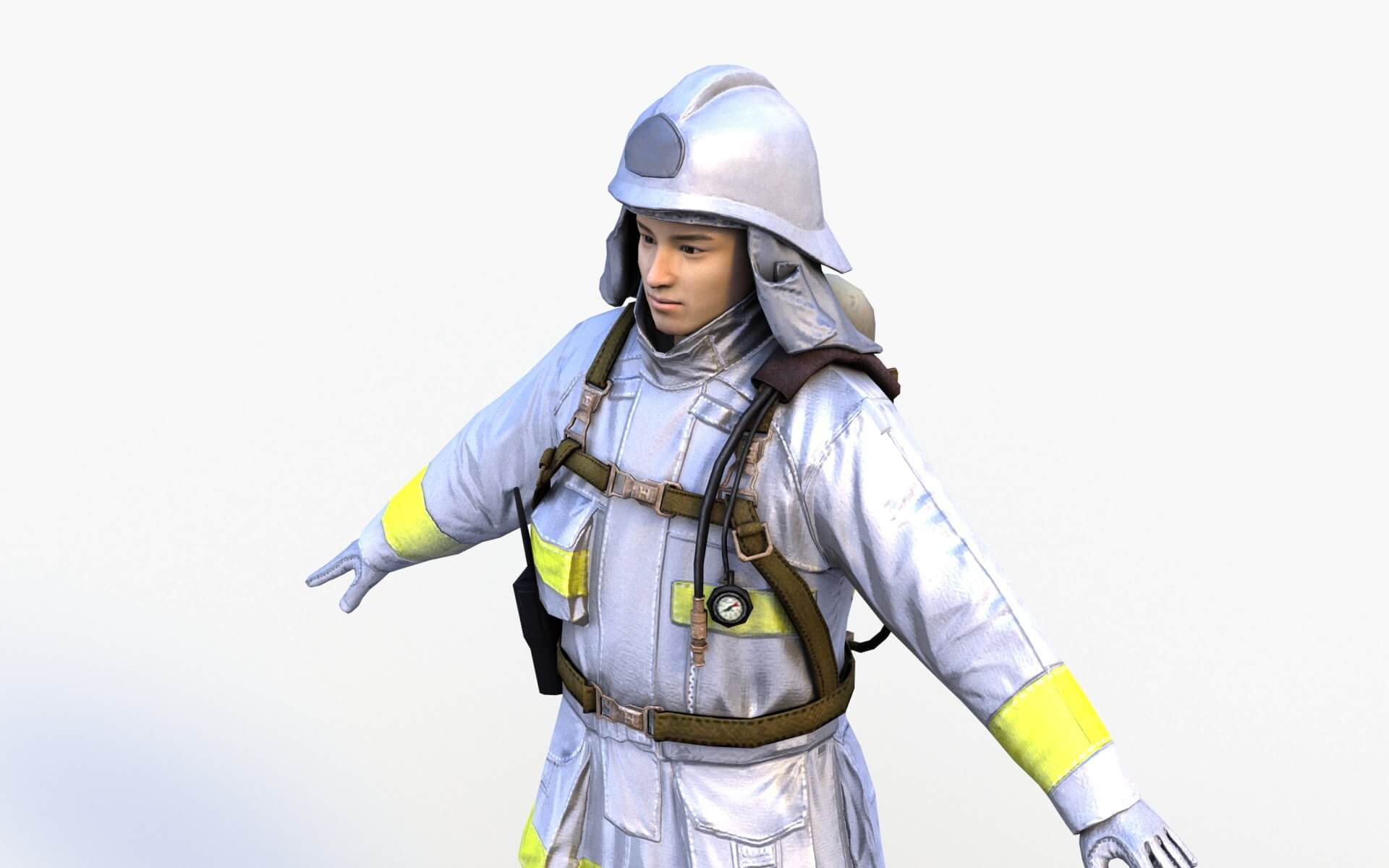 Japanese Firefighter 0001 - 3D Model by tomoplace
