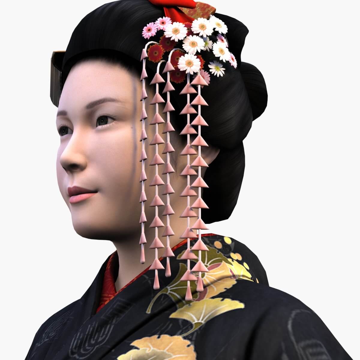 Japanese Geisha - 3D Model by tomoplace
