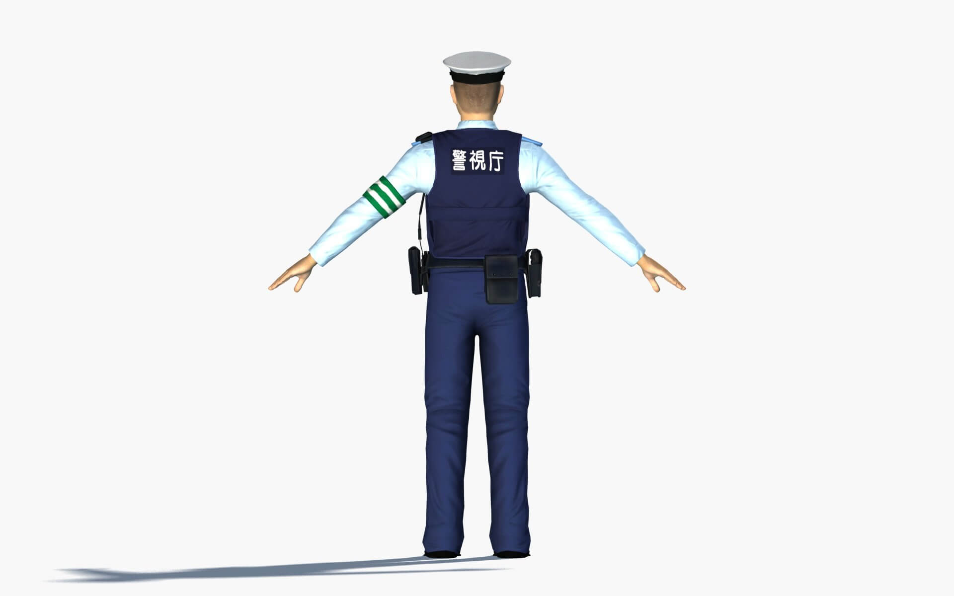 Japanese Police 0002 - 3D Model by tomoplace