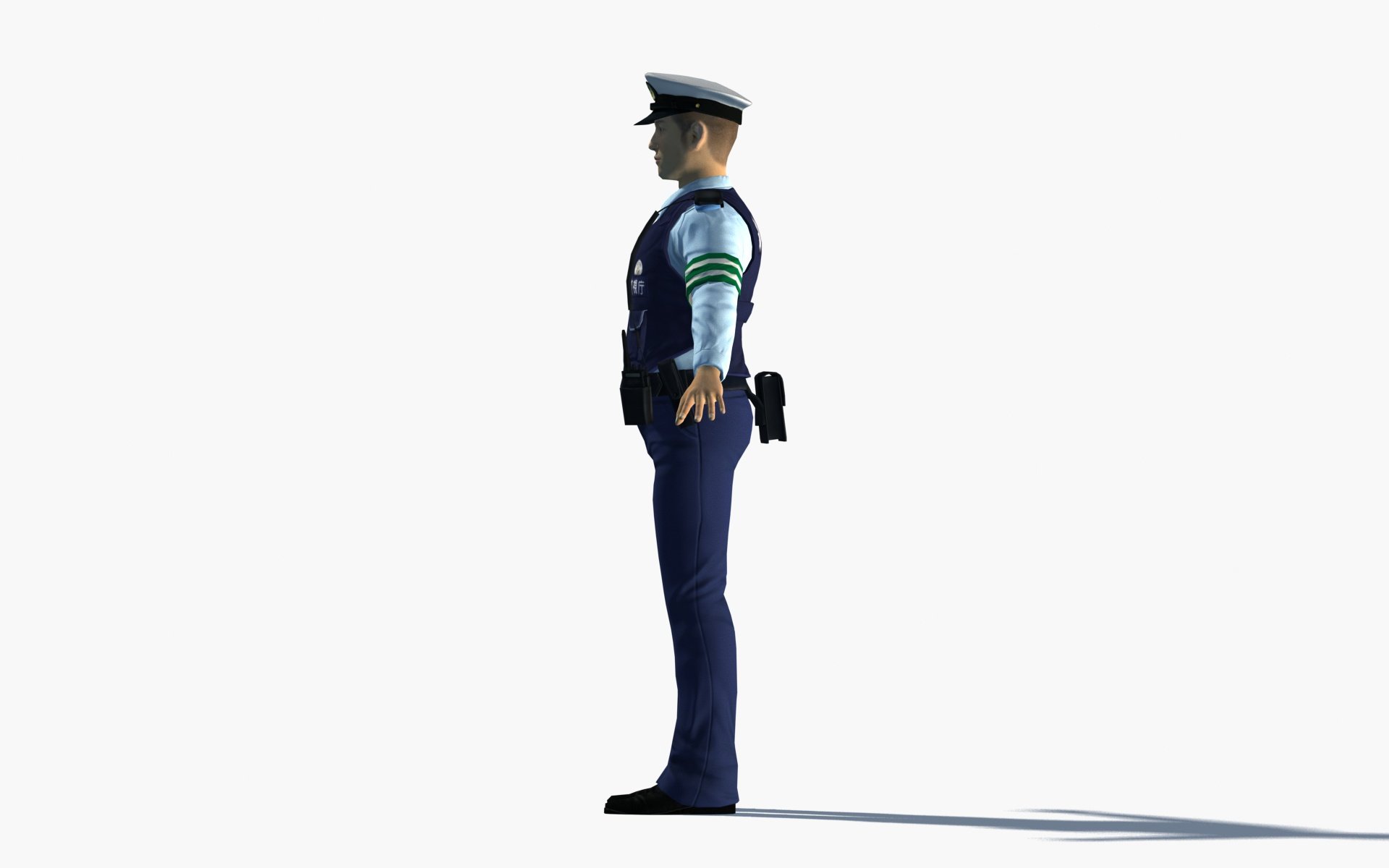 Japanese Police 0002 - 3D Model by tomoplace