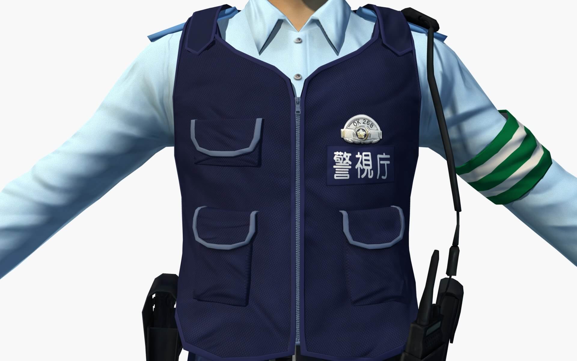 Japanese Police 0002 - 3D Model by tomoplace
