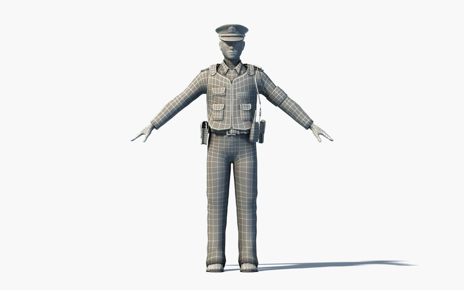 Japanese Police 0002 - 3D Model by tomoplace